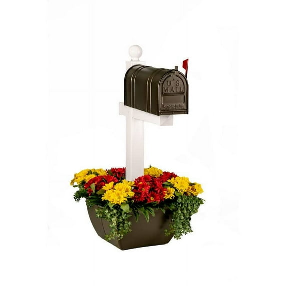 SnapPot Mailbox Planter Box - Resin Planter for Deck Post or Mailbox ...