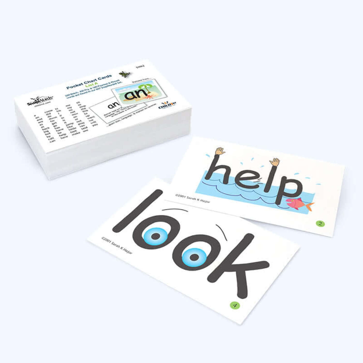 SnapWords® List A Pocket Chart Cards - Walmart.com