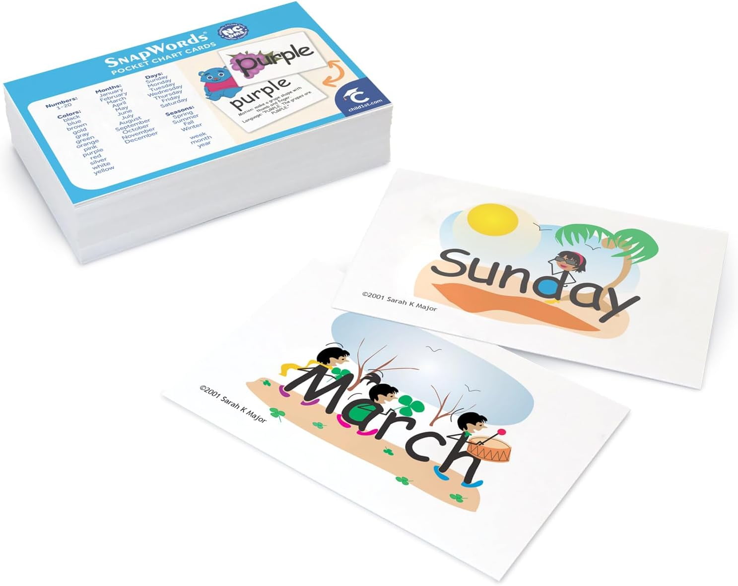 SnapWords Numbers, Colors, Days, Months, and Pocket Cards | ESL | ELL ...