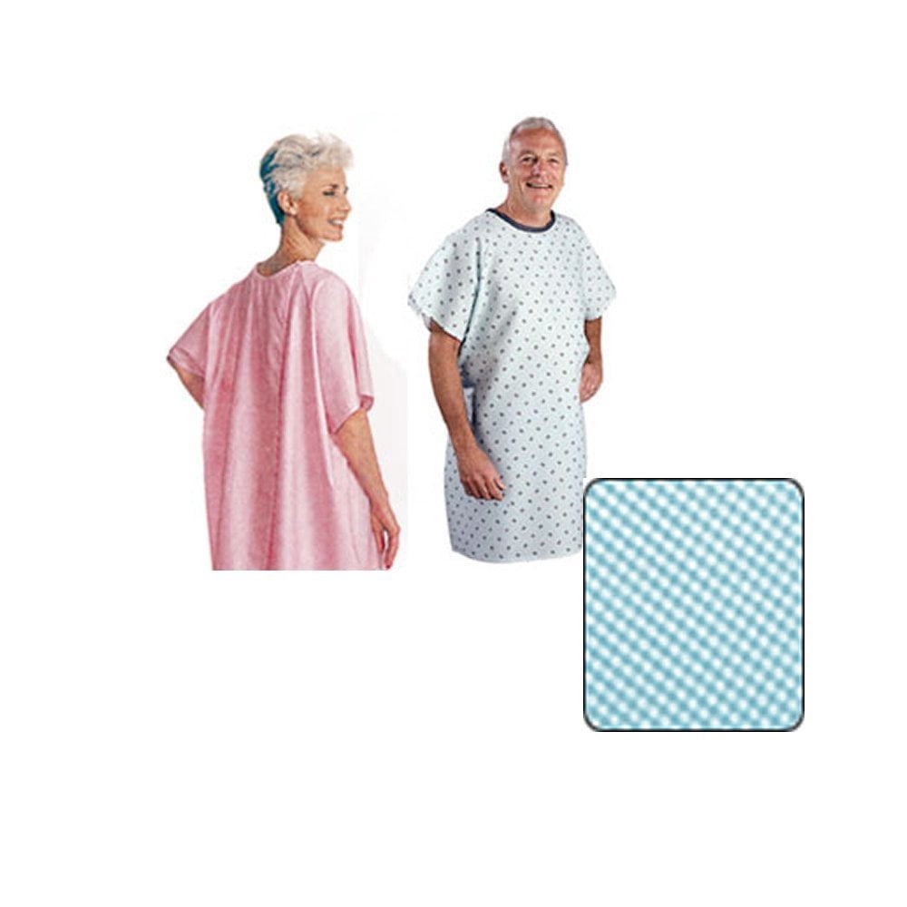 Patient Exam Gown Snap Wrap One Size Fits Most Blue Reusable (1 Each ...