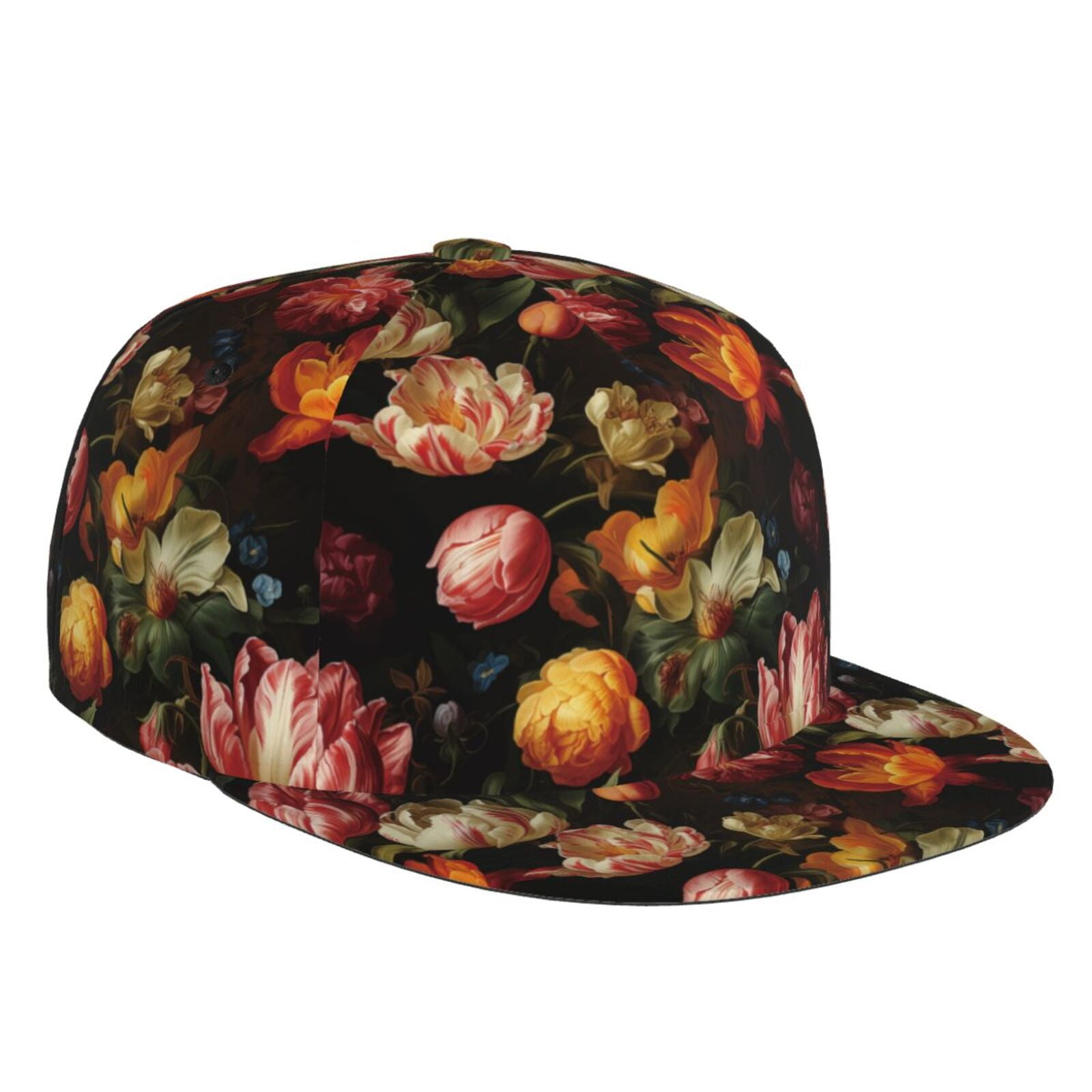 Snapback Hats For Men, Colorful Tulips Flat Bill Brim Baseball Cap ...