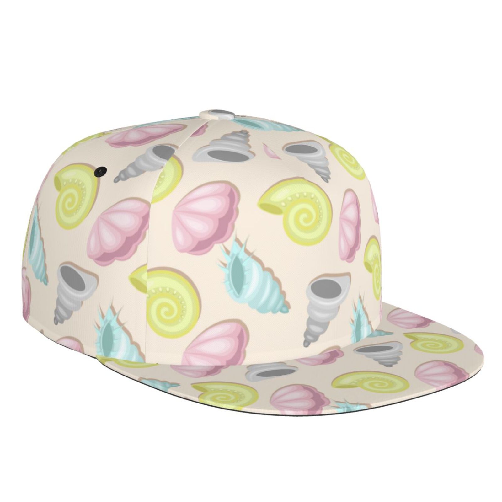 Snapback Hats For Men, Conch Shells Print No.9038 Flat Bill Brim ...