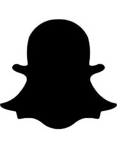 Snapchat Logo Vinyl Decal - 6 Inch Black - Walmart.com