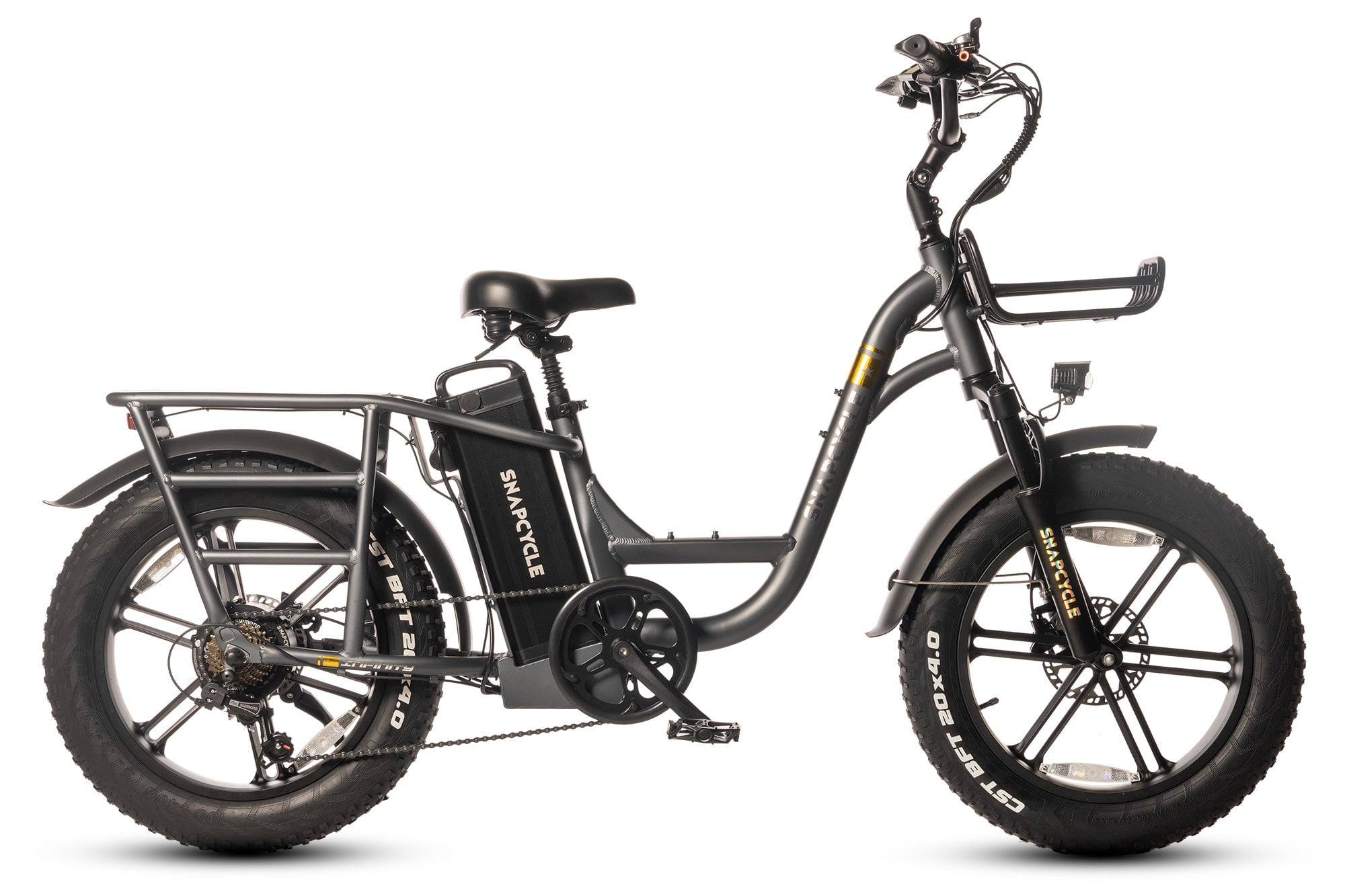 Snapcycle Infinity 20X4'' Fat Tire Step-Thru Electric Cargo Bike 750W ...