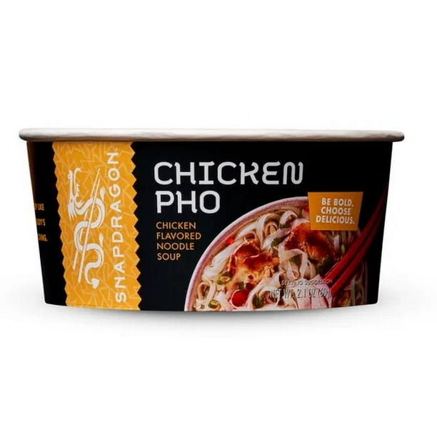 Snapdragon Chicken Pho Bowl 2.1 oz (Chicken Flavored Noodle Soup ...