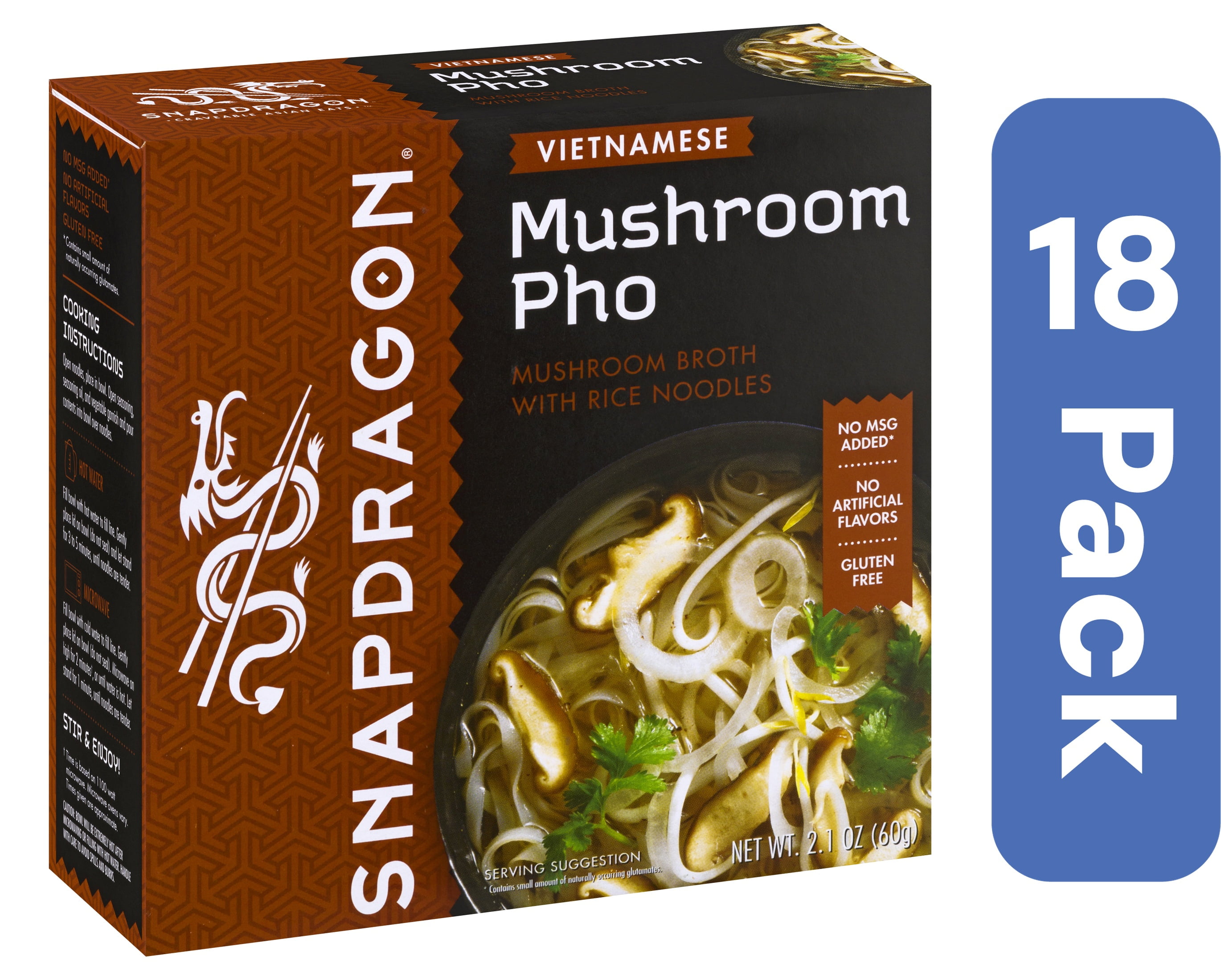 Snapdragon Pho Bowl Mushroom Vietnamese 2.1 oz (Pack Of 18) - Walmart.com