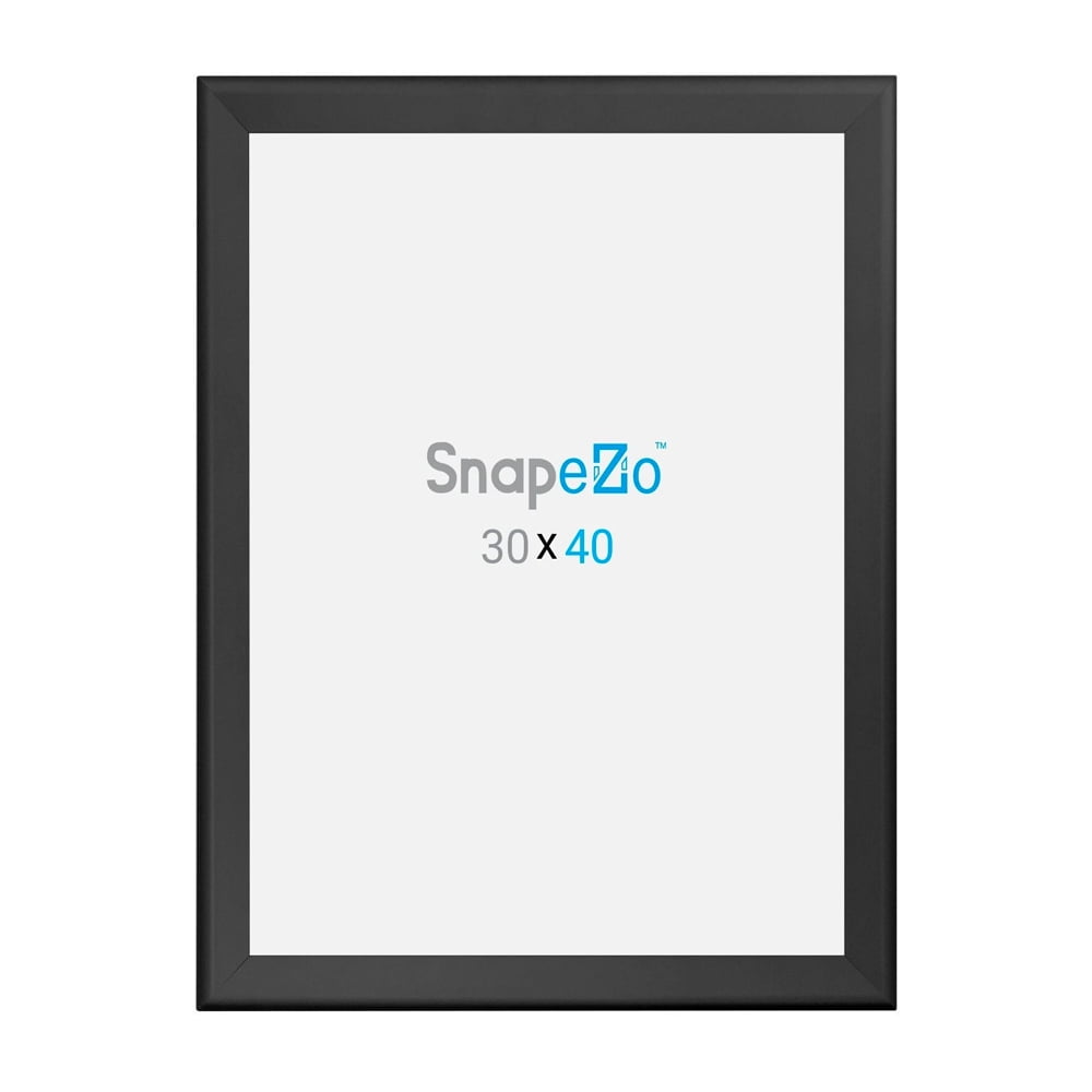 SnapeZo Aluminum Front Loading Snap Poster 1 7 Inch Frame Black 30 X