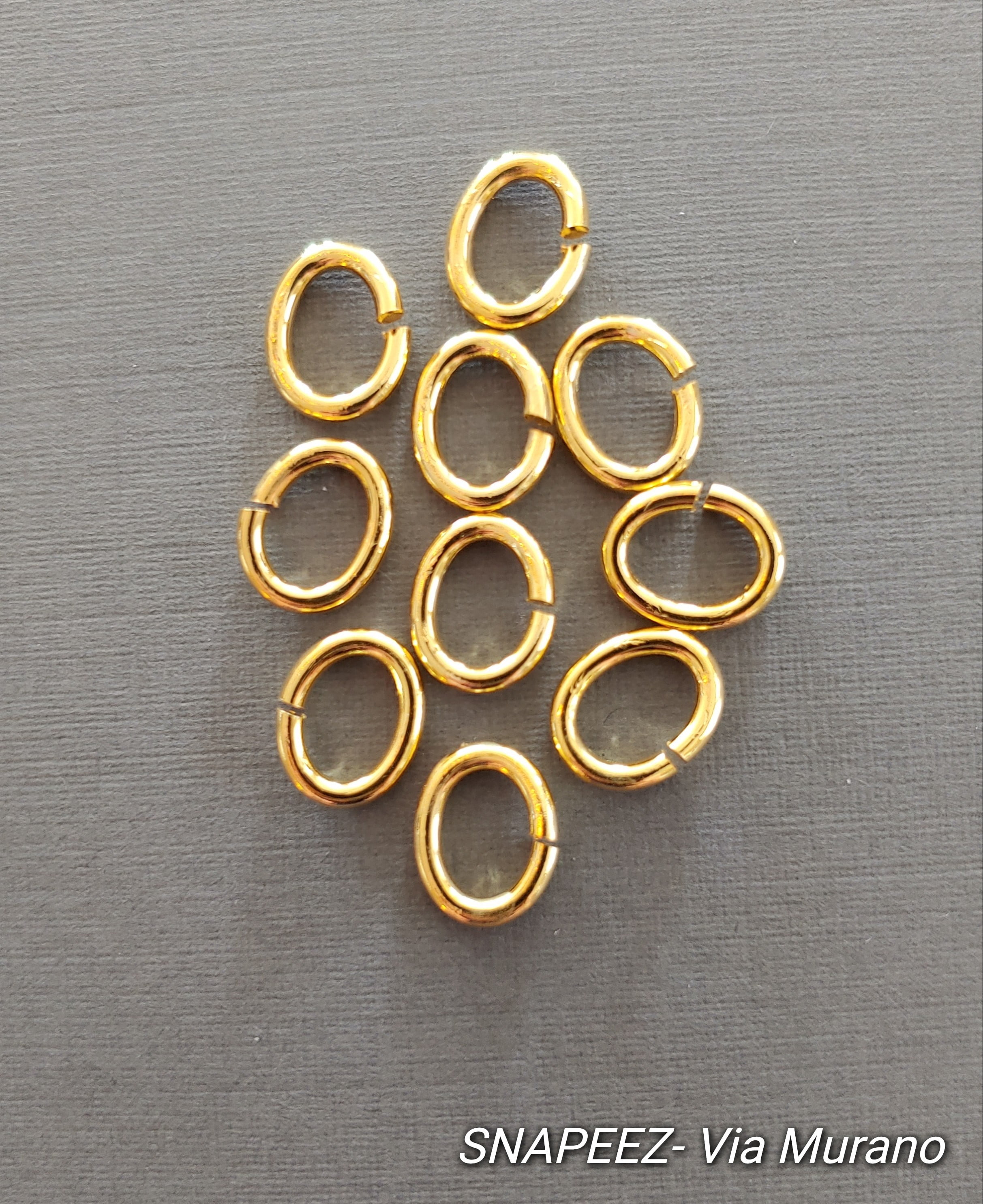 Snapeez II ULTRAPLATE 24 kt. Pure Gold Plate Oval Ring Hard Open Jump ...