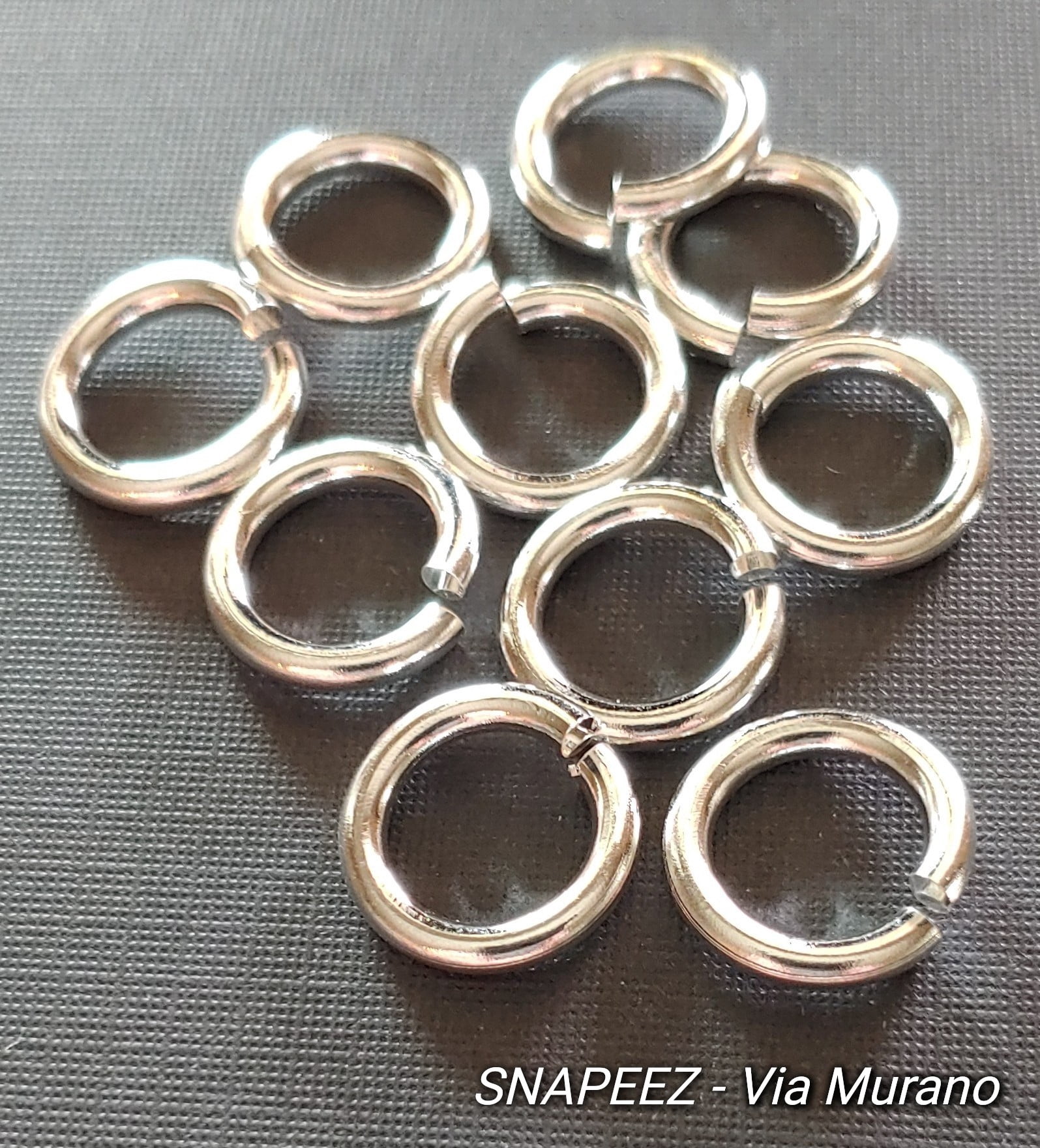 Snapeez II ULTRAPLATE 99.9% Pure Silver Plate Ring Hard Open Jump Ring ...