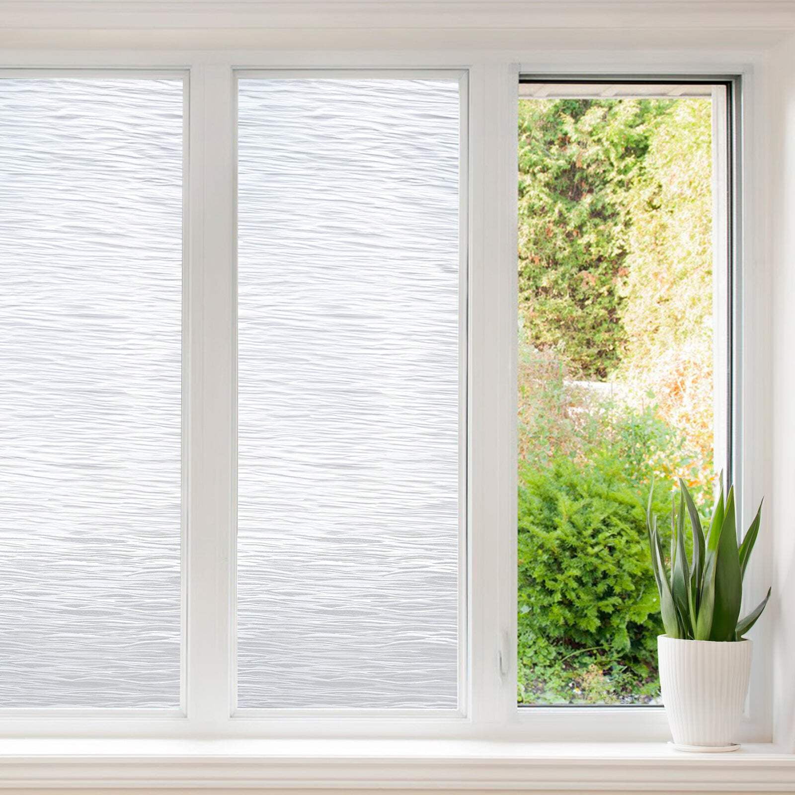 Snapguard Solutions Privacy Frosted - Silver Wave Glass Window Film ...
