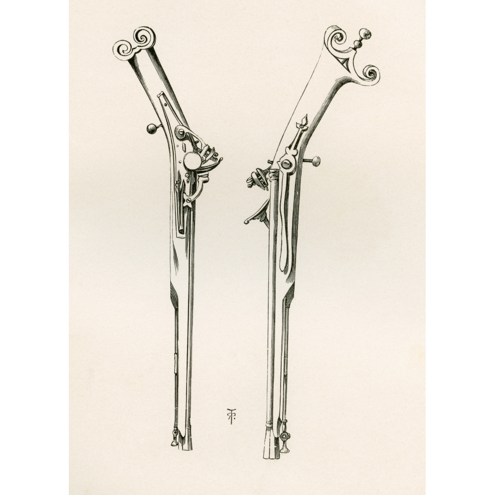 Snaphance Highland Pistol With Very Straight Iron Stock C. 1630. From ...