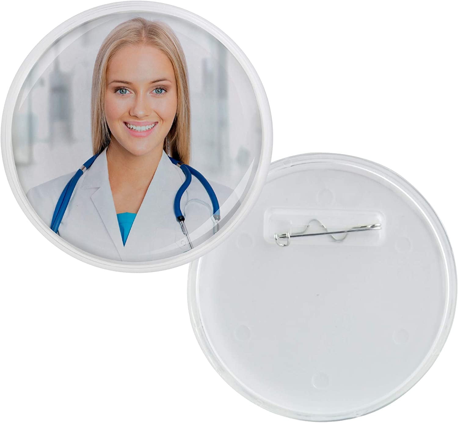 Snapins 2.25" DIY Snap Together Pin Back Buttons - Pack of 12 - Walmart.com