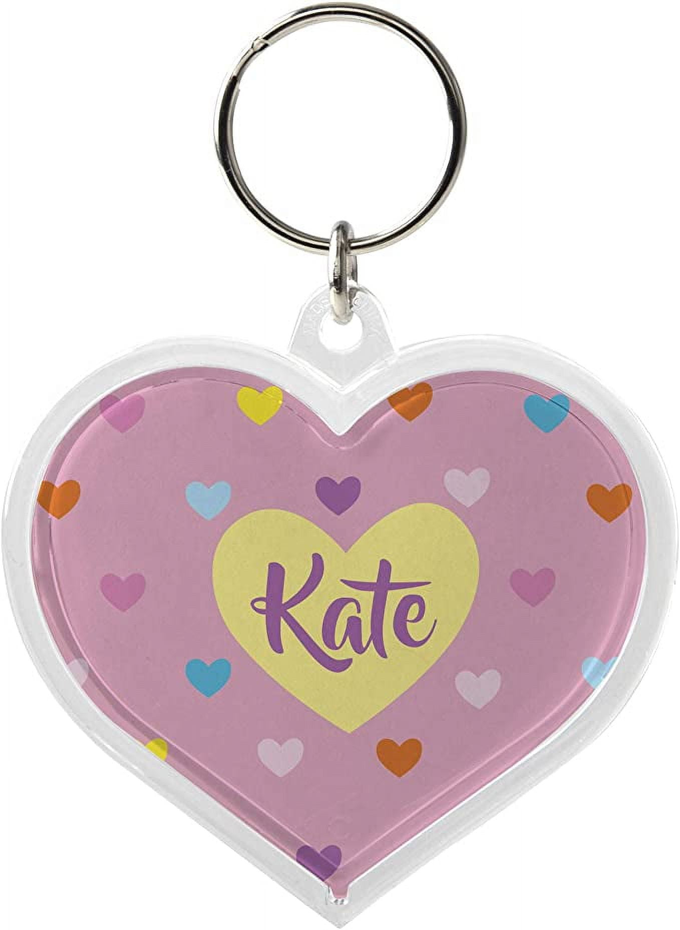 Snapins 2.325" x 2" Heart-Shaped Acrylic Photo Keychain - Walmart.com