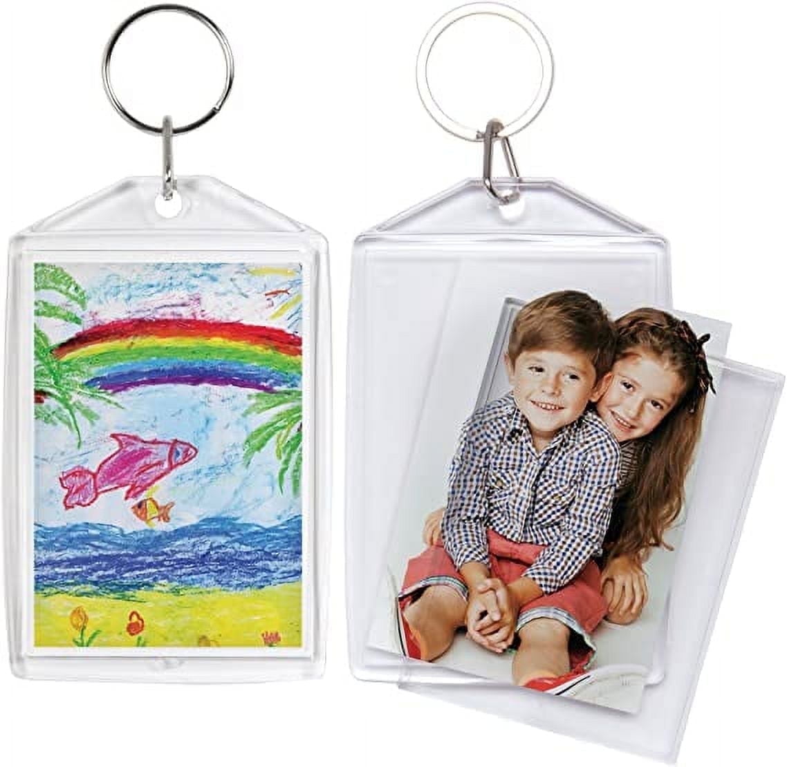 Snapins 2x2.875 Clear Acrylic Photo Keychains - Pack of 72 - Walmart.com