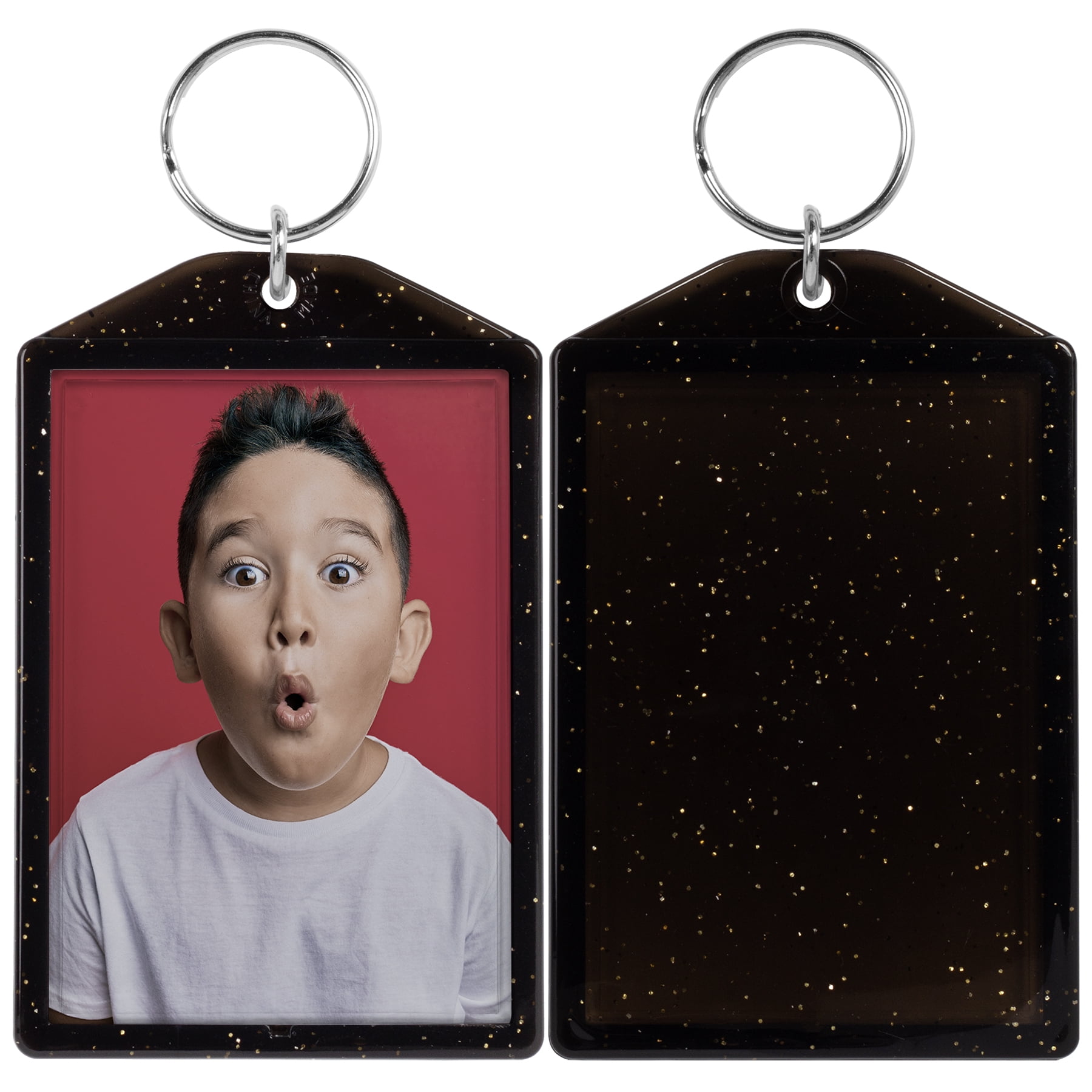 Snapins Black Translucent Sparkle 2x2.875 Photo Keychains - Pack of 24 ...