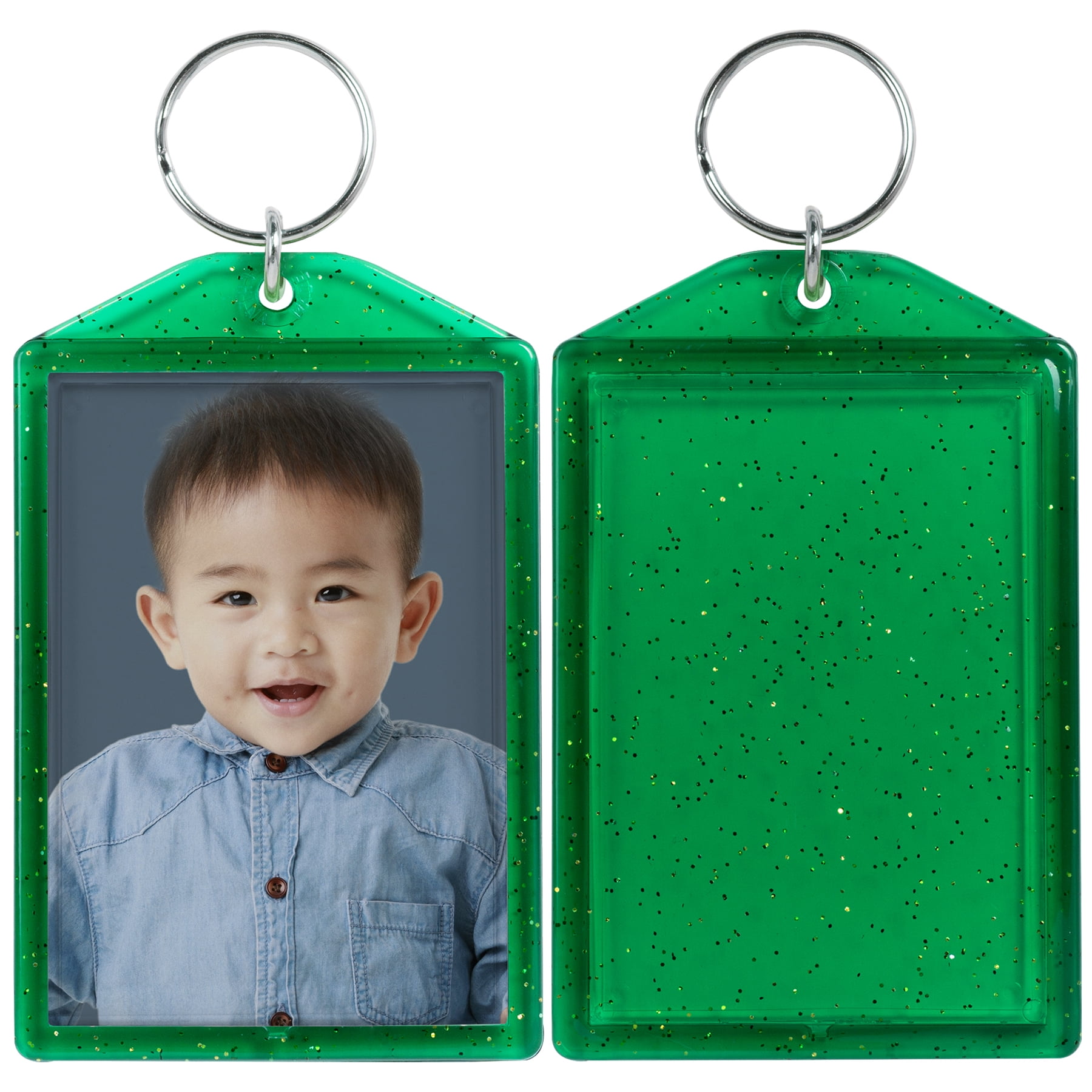 Snapins Green Sparkle 2x2.875 Photo Keychains - Pack of 50 - Walmart.com