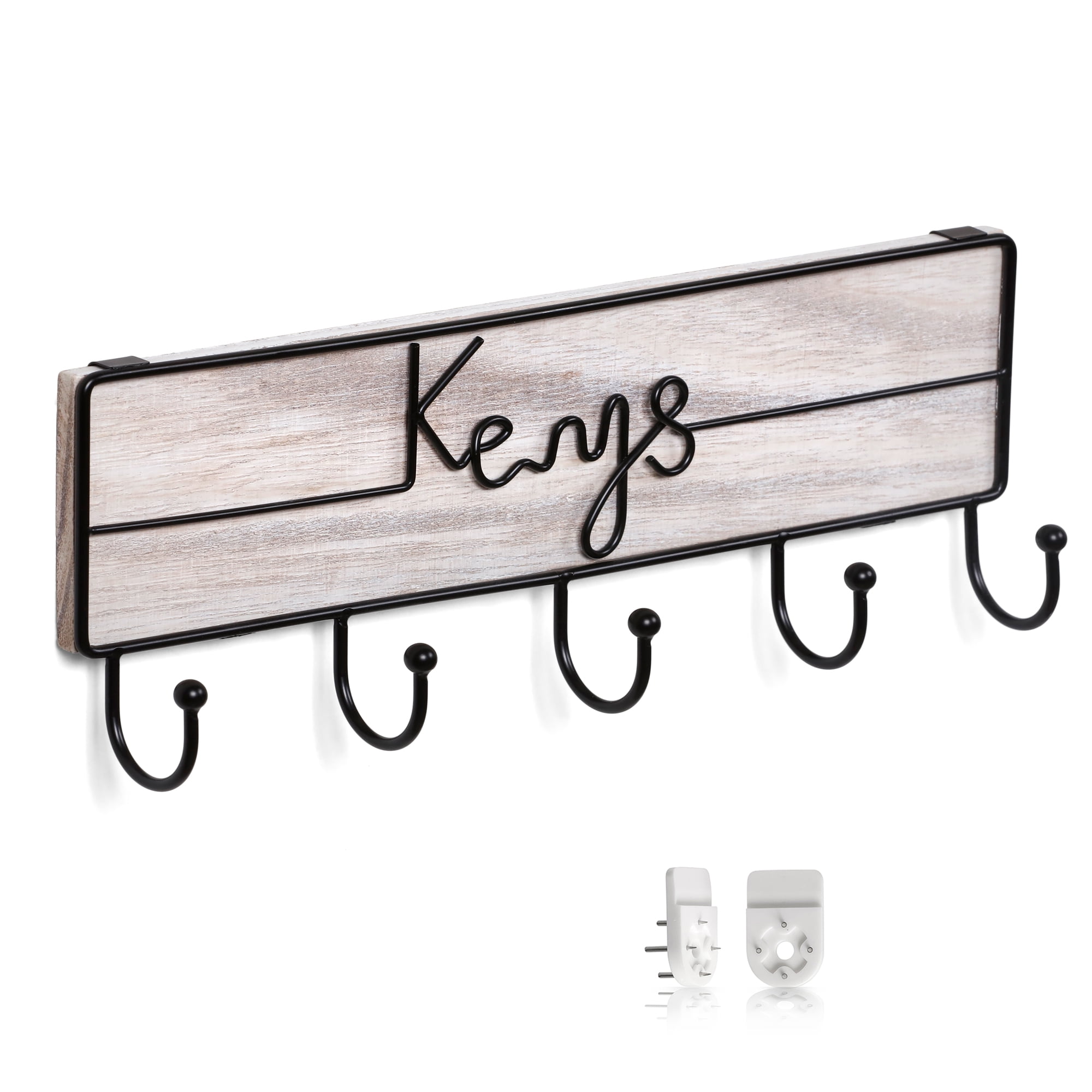 Snapinvent Home Key Rack | Wall Mounted Wooden Key Hanger | Industrial ...