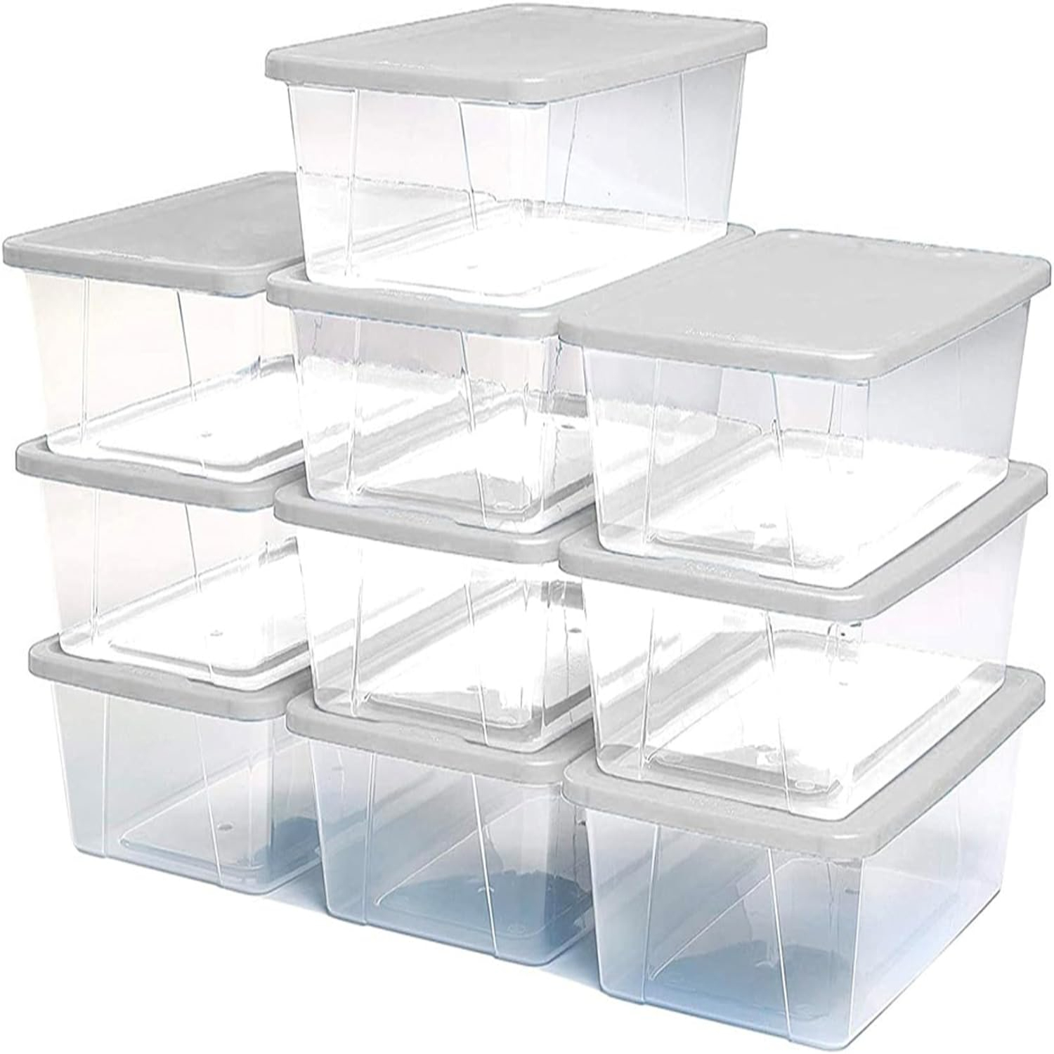 Snaplock 56-Quart Plastic Multipurpose Stackable Container Bins with ...