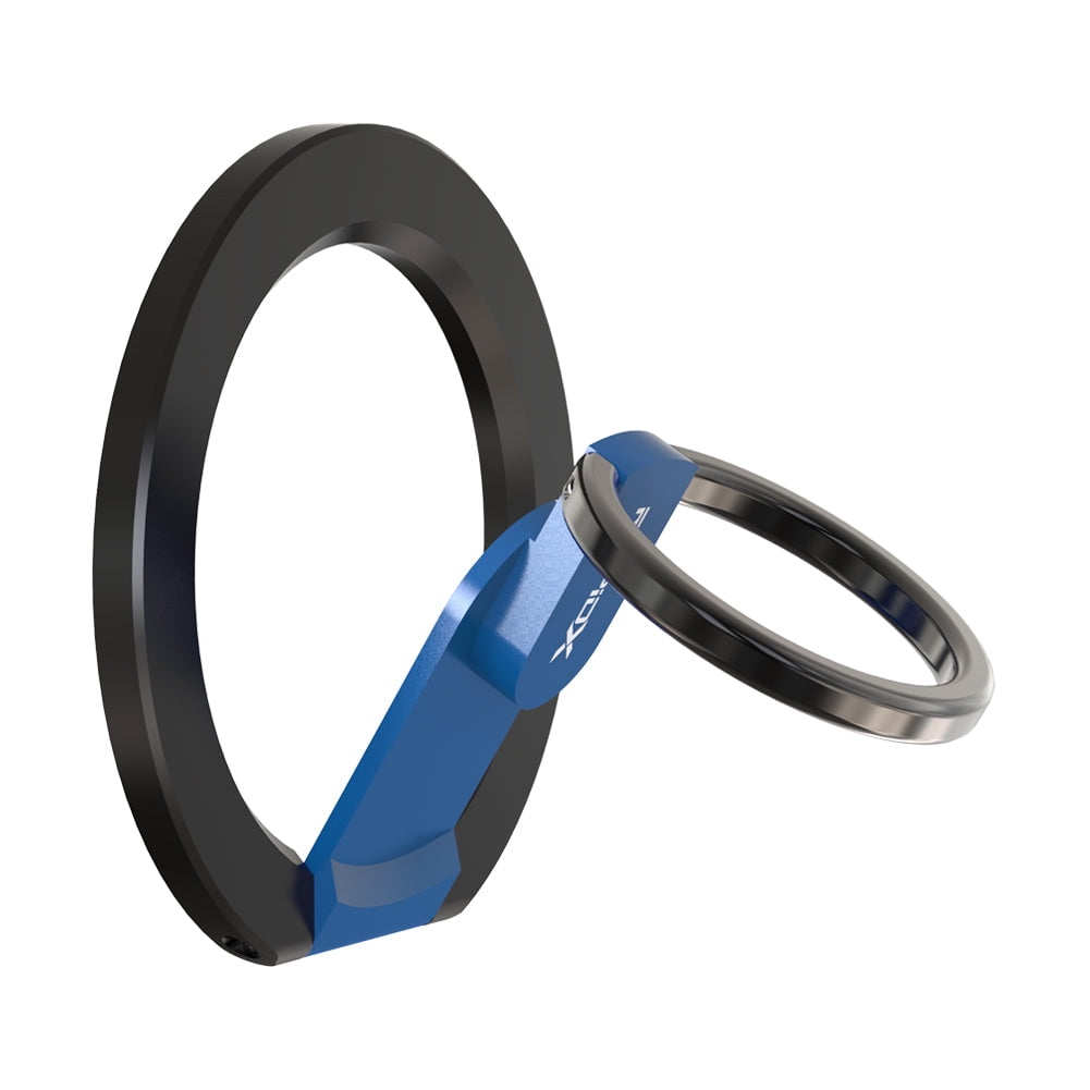 Snapo 2-in-1 Magnetic Phone Ring & Stand, Holder with Adjustable Kickstand - Blue - Walmart.com