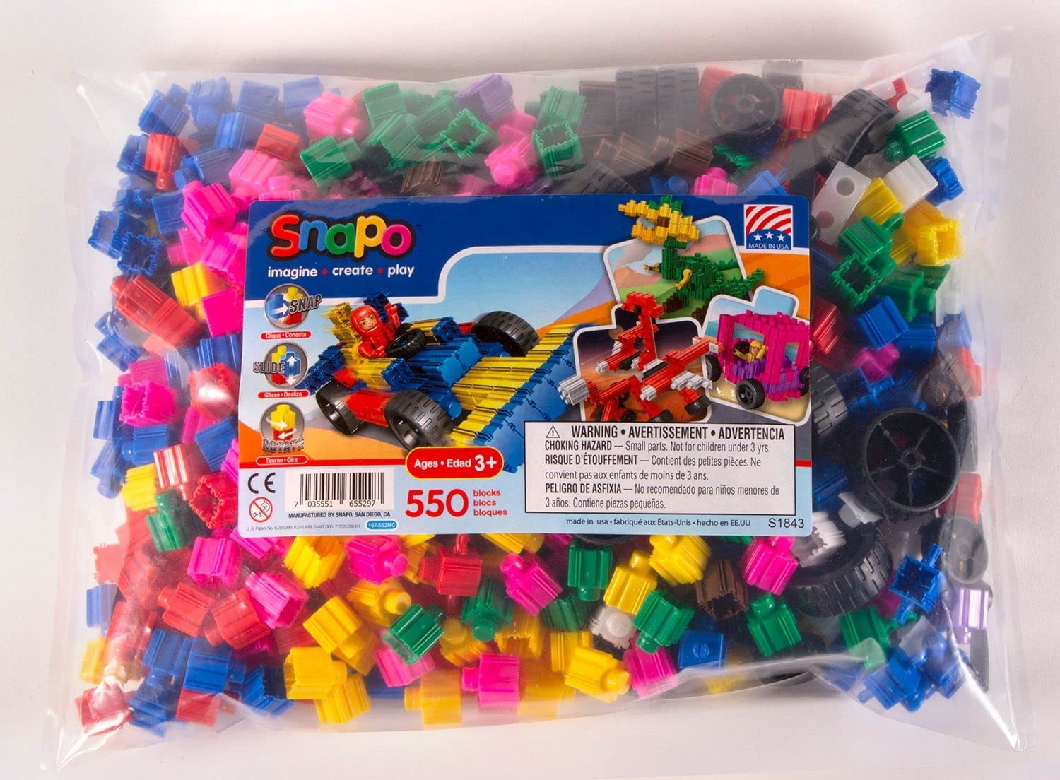 Snapo Classroom Kit - 550pcs, BPA-free, STEAM Framework, Creative and ...
