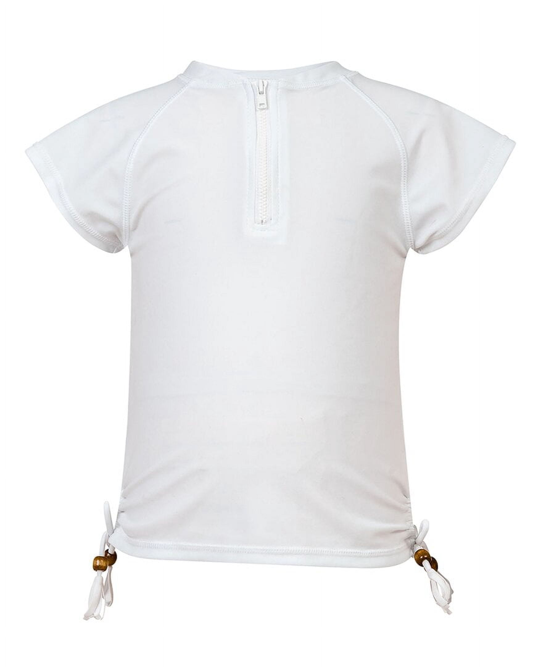 Snapper Rock girls 1/2-Zip Rash Top, 1, White - Walmart.com