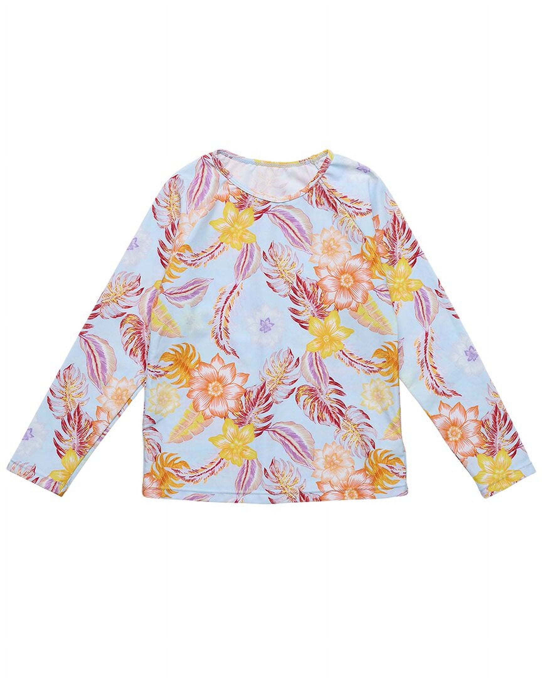 Snapper Rock girls Boho Tropical Sustainable Rash Top, 8 - Walmart.com