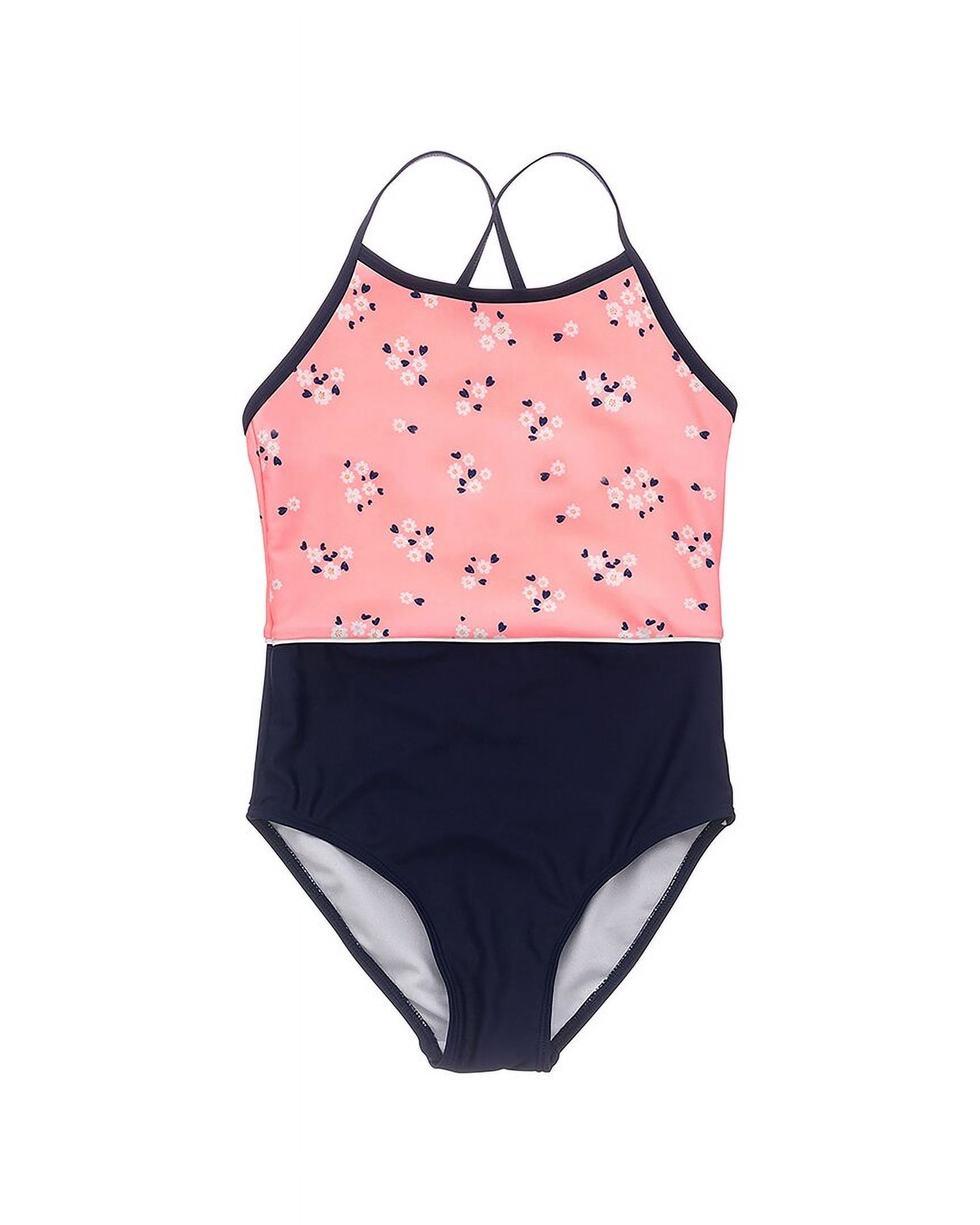 Snapper Rock girls Ditsy Classic Crossback Swimsuit, 4, Orange ...