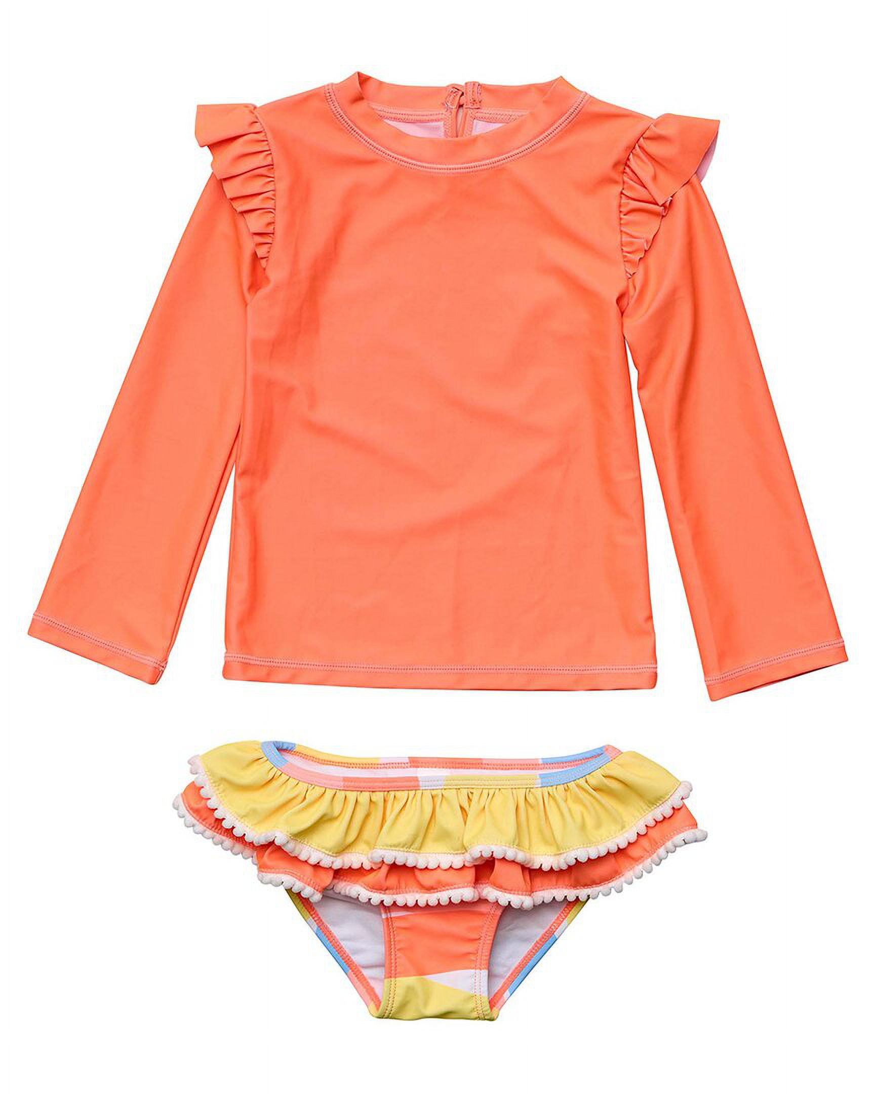Snapper Rock girls Good Vibes Ruffle Swim Set, 4 - Walmart.com