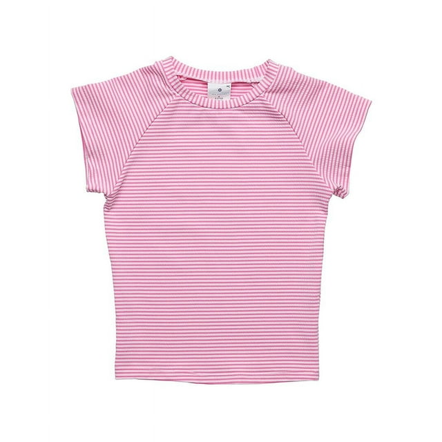 Snapper Rock girls Raspberry Stripe Rash Top, 8, Pink - Walmart.com