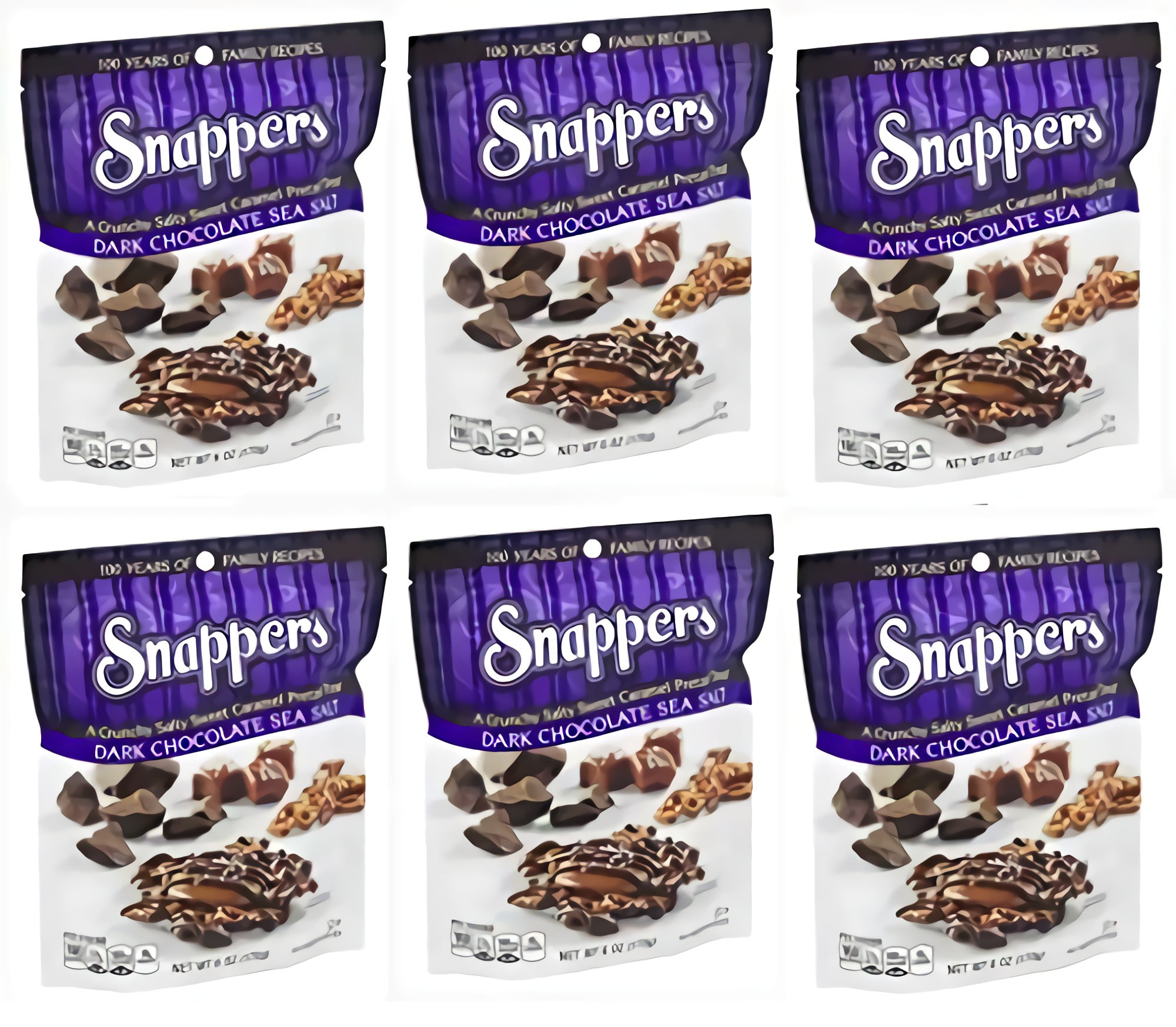 Snappers Dark Chocolate Sea Salt Candy, 6 Ounce (Pack of 6) - Walmart.com