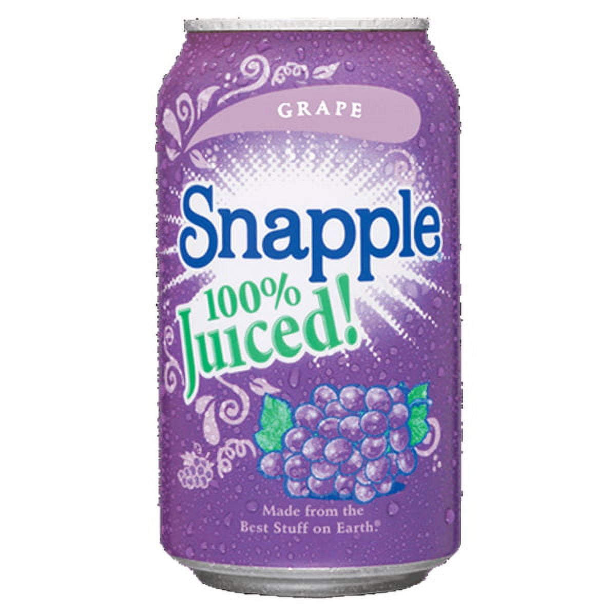 Snapple 100% Juiced Grape 11.5 Oz Cans Pack of 24 - Walmart.com