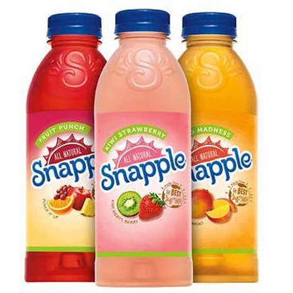 Snapple 16 oz Variety Pack 16, 5 Mango Madness, 6 Kiwi Strawberry, 5 ...