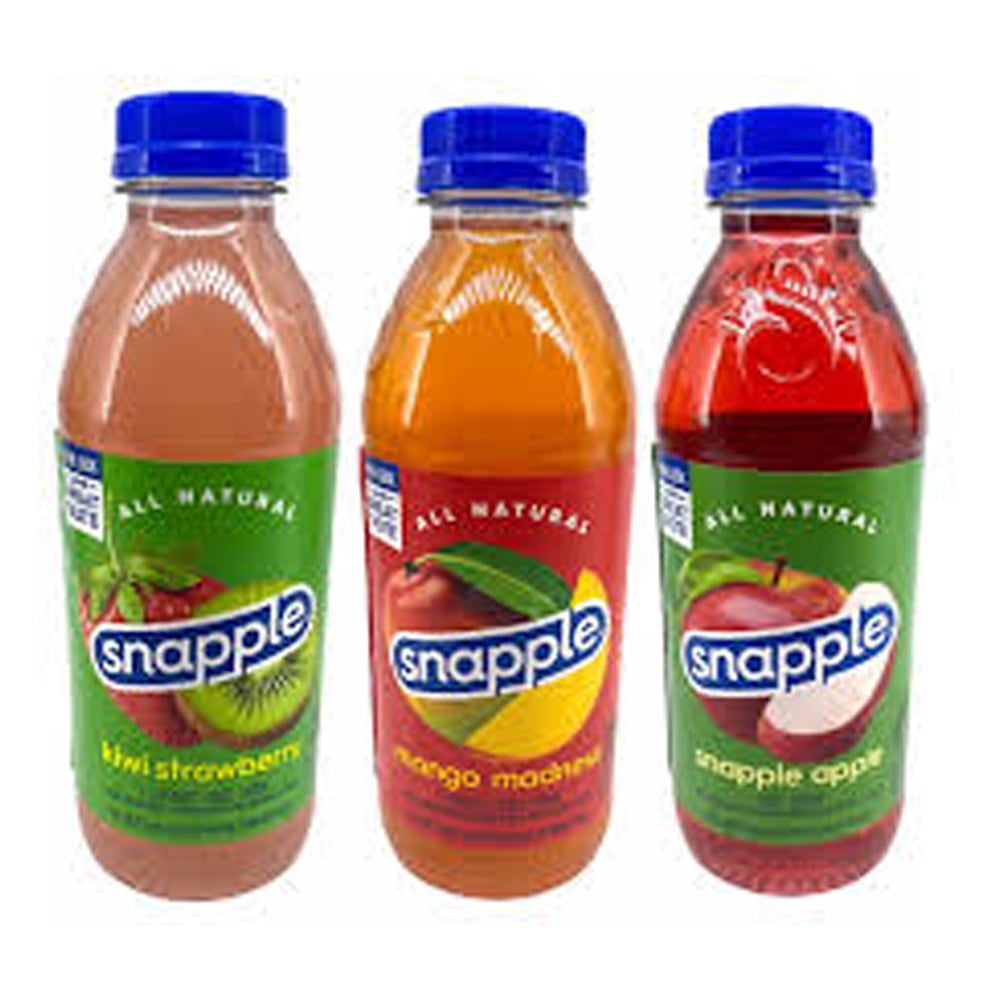 Snapple 16 oz Variety Pack 16, 6 Apple, 5 Kiwi Strawberry, 5 Mango ...