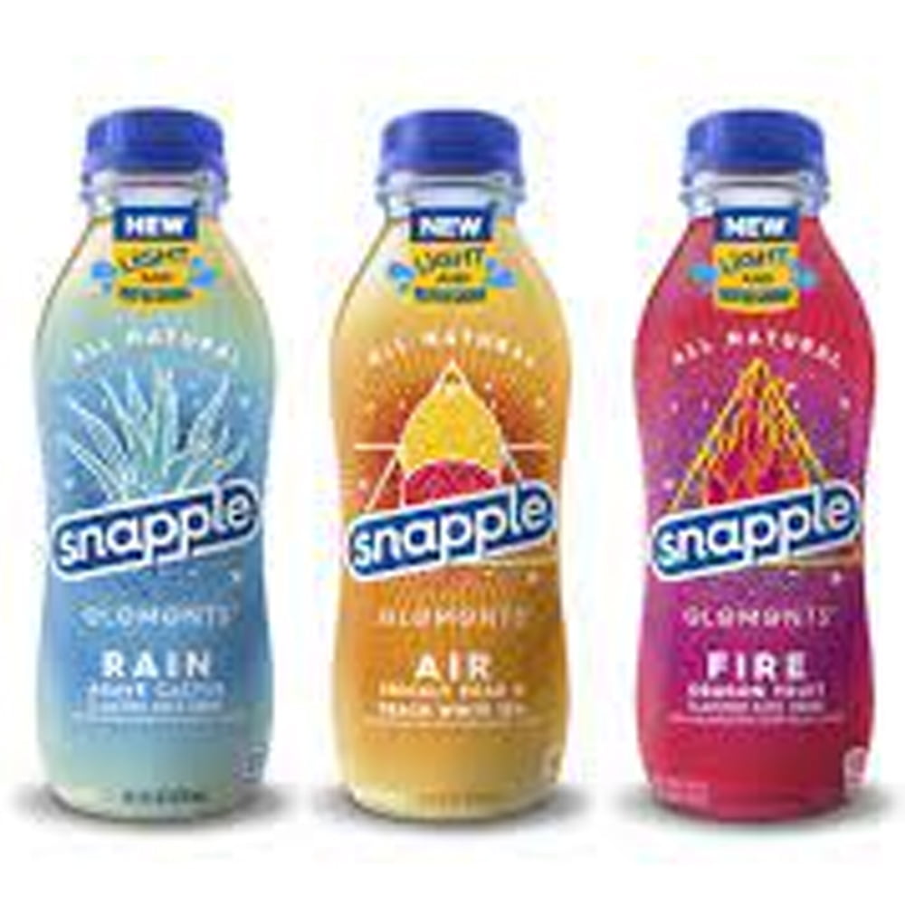 Snapple Elements 16 oz - Rain, Air, Fire, Variety Pack of 24 - Walmart.com
