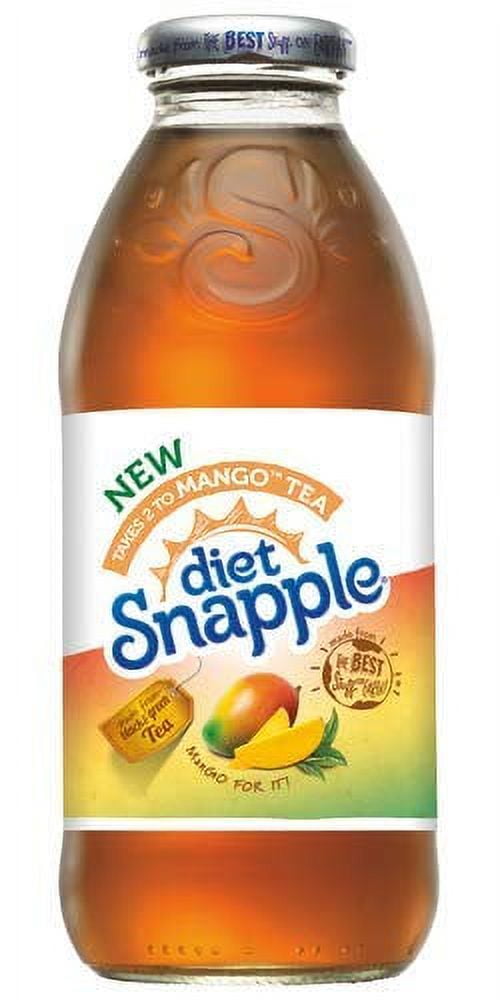 Snapple Diet Mango Tea, Refreshing All Natural Fruit Flavored, 16 oz ...