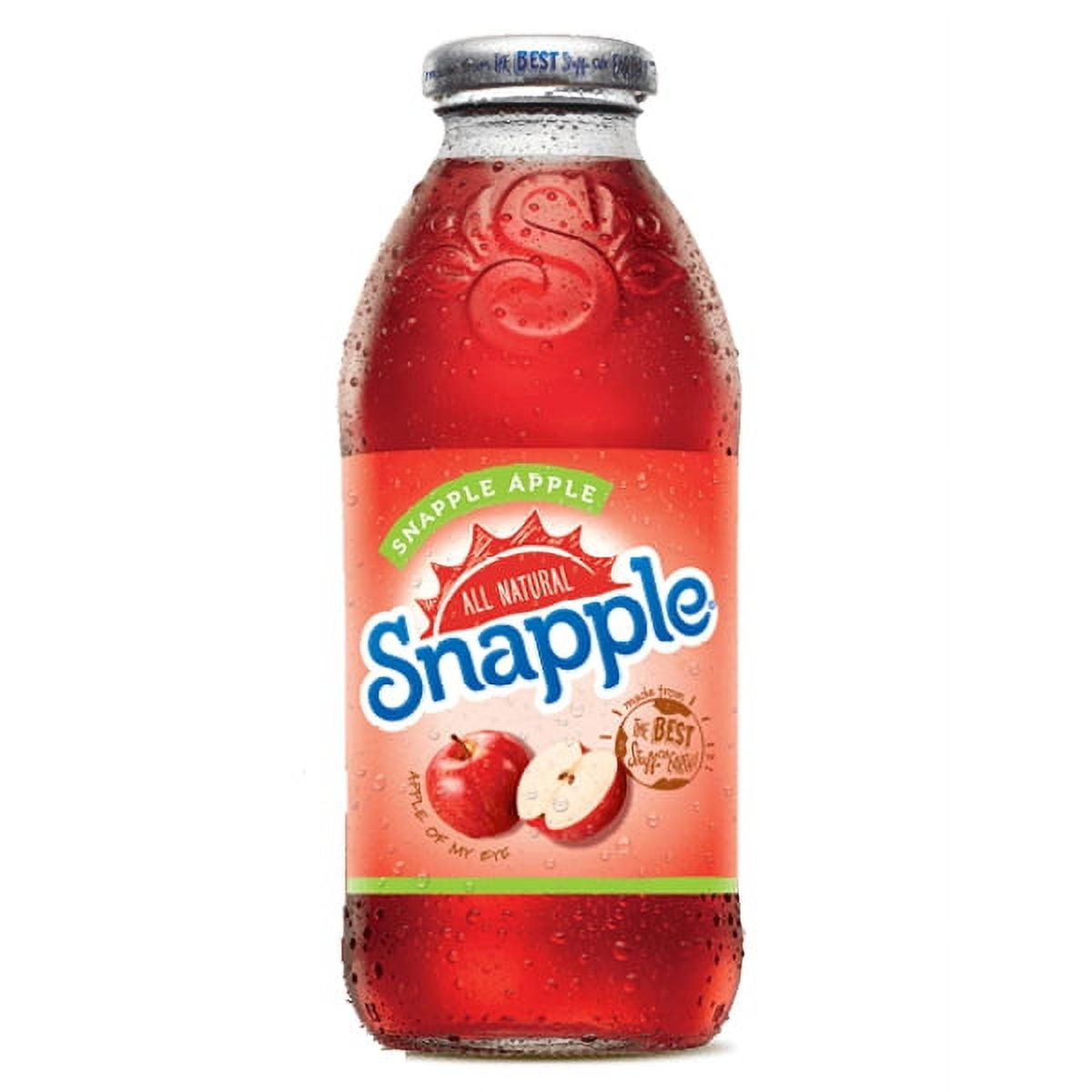Snapple Apple 16 oz Glass Bottles - Pack of 12 - Walmart.com