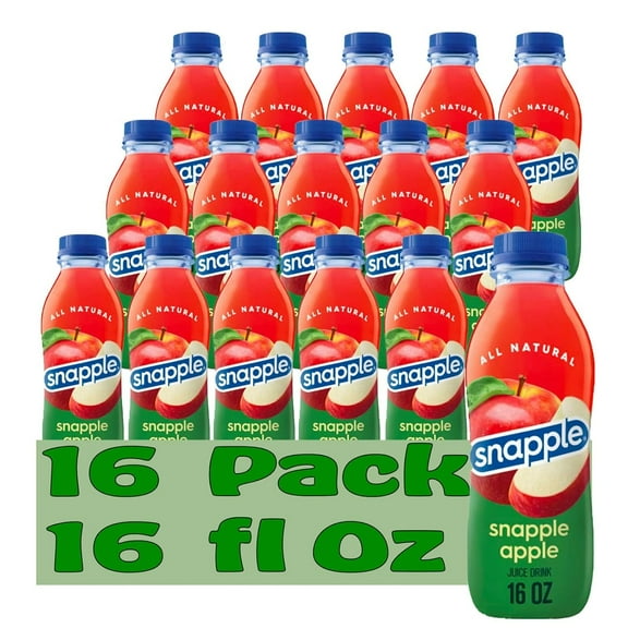 Snapple Apple All Natural Fruit Juice Drink, 8 fl oz Plastic Bottles ...
