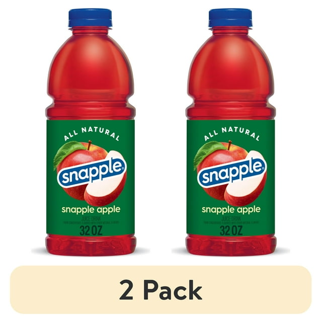 (2 pack) Snapple Apple Juice, 32 fl oz, Bottle - Walmart.com
