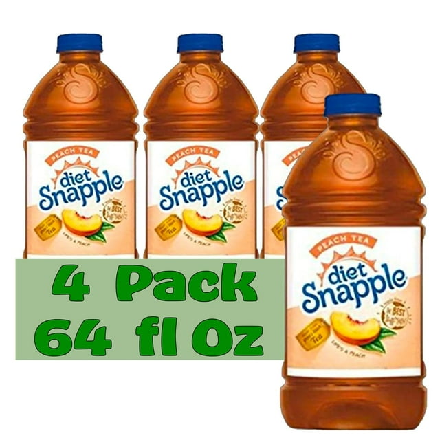 Snapple Diet Peach All Natural Fruit Juice Drink, 64 fl oz Plastic ...