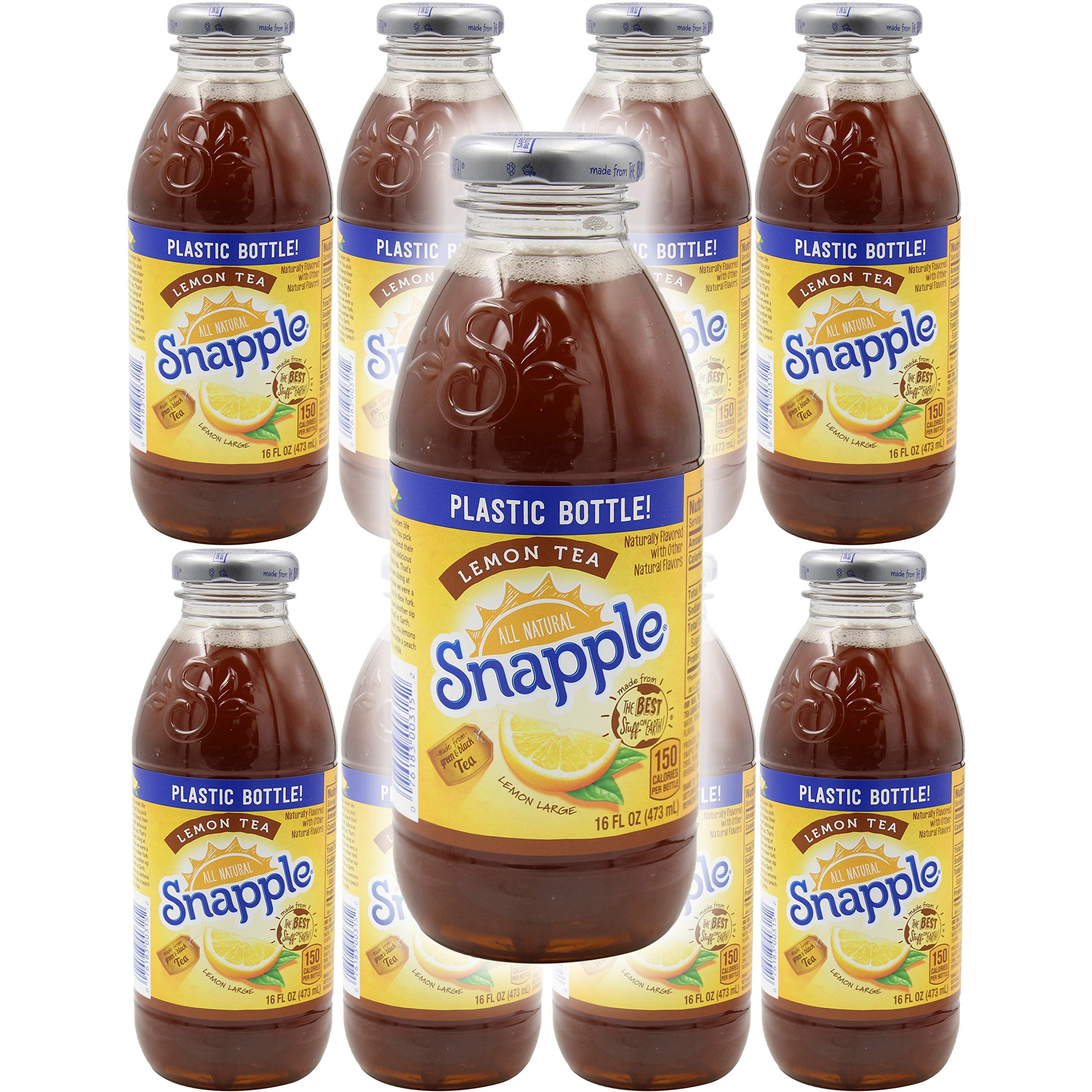 Snapple Iced Tea With Lemon, 16oz Bottle (Pack of 8, Total of 128 Fl Oz ...