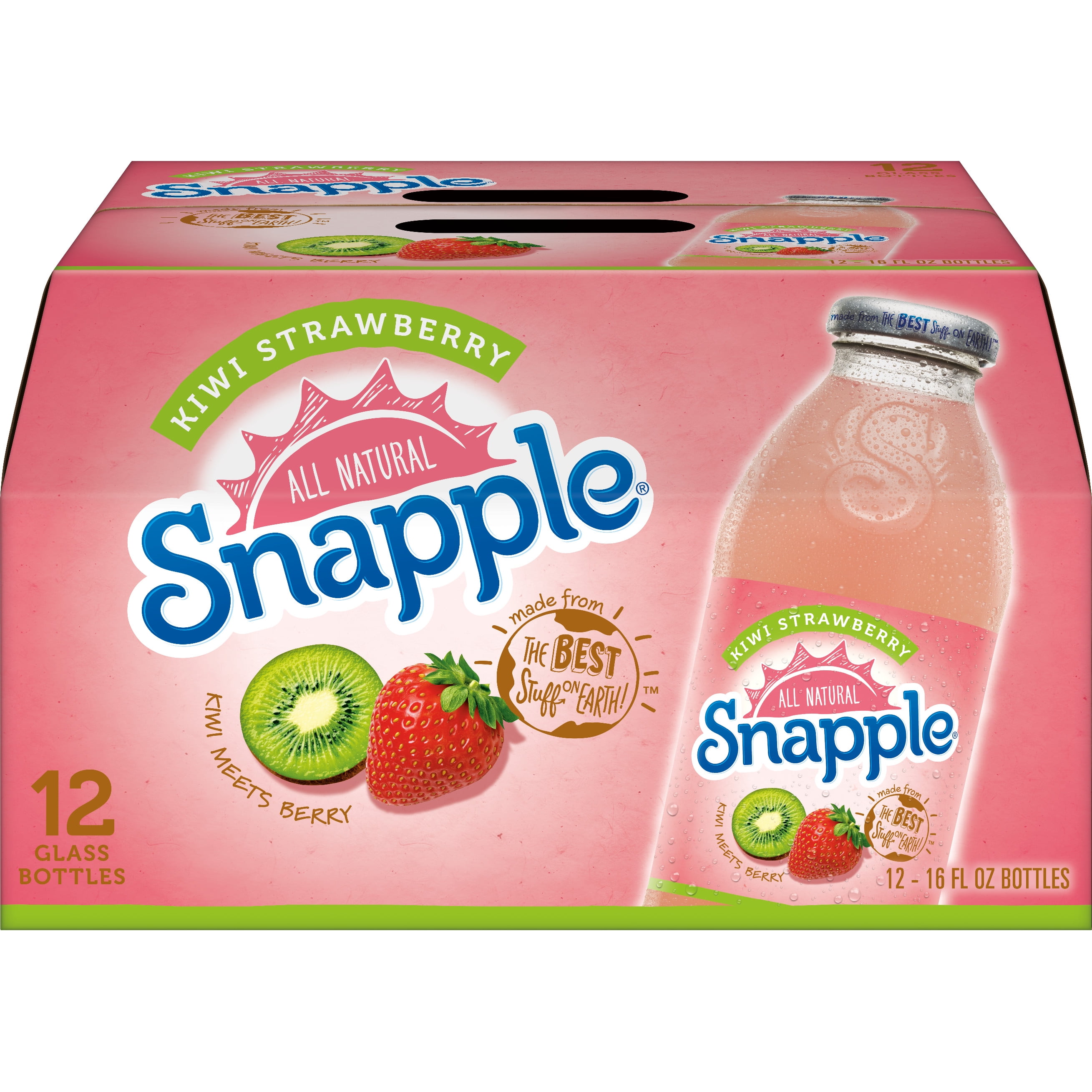 Snapple Kiwi Strawberry, 16 fl oz, 12 pack - Walmart.com