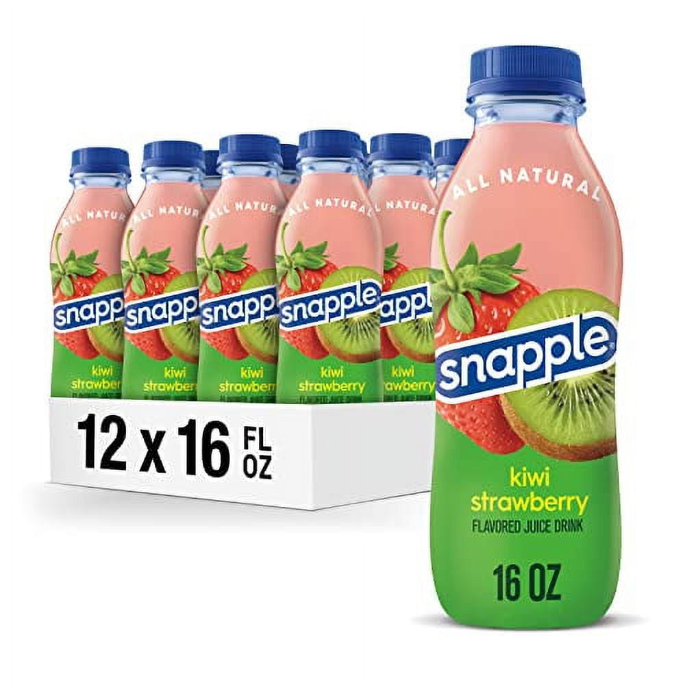 Snapple Kiwi Strawberry Juice Drink, 16 fl oz recycled plastic bottle ...