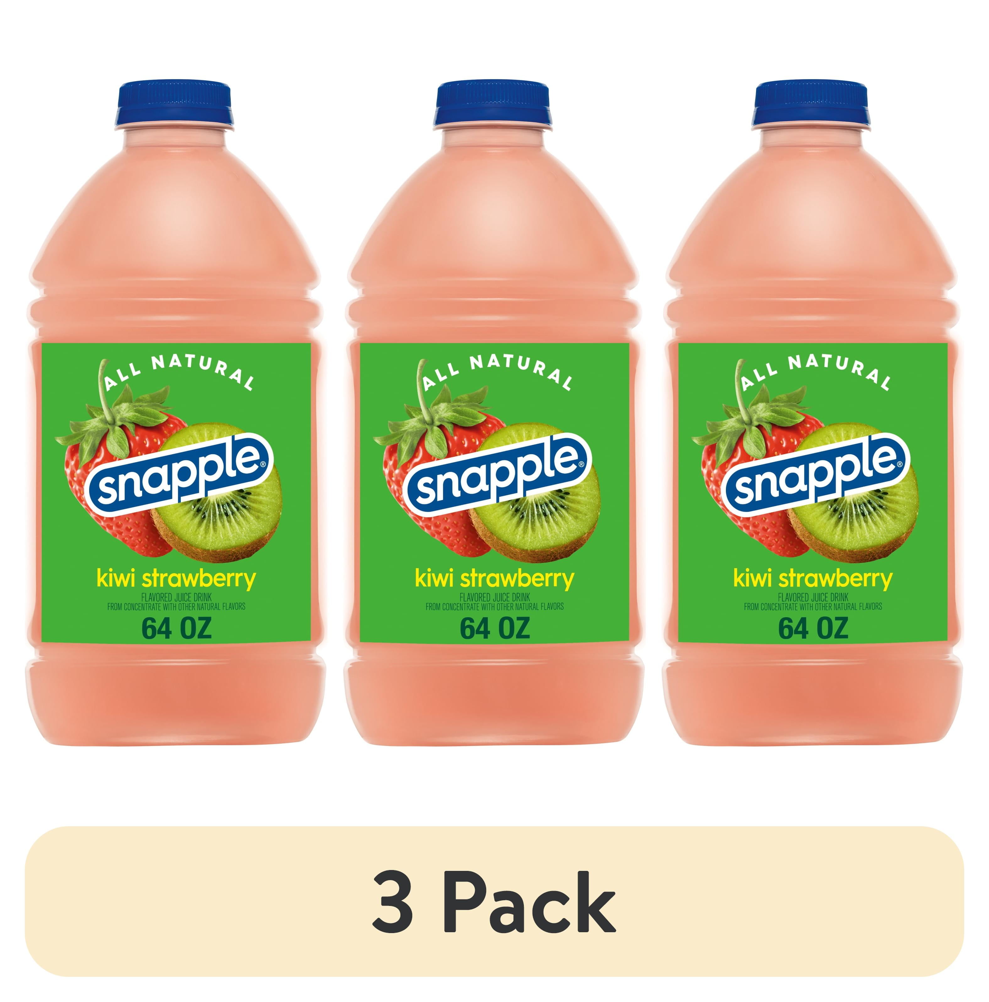 (3 pack) Snapple Kiwi Strawberry Juice Drink, 64 fl oz, Bottle ...