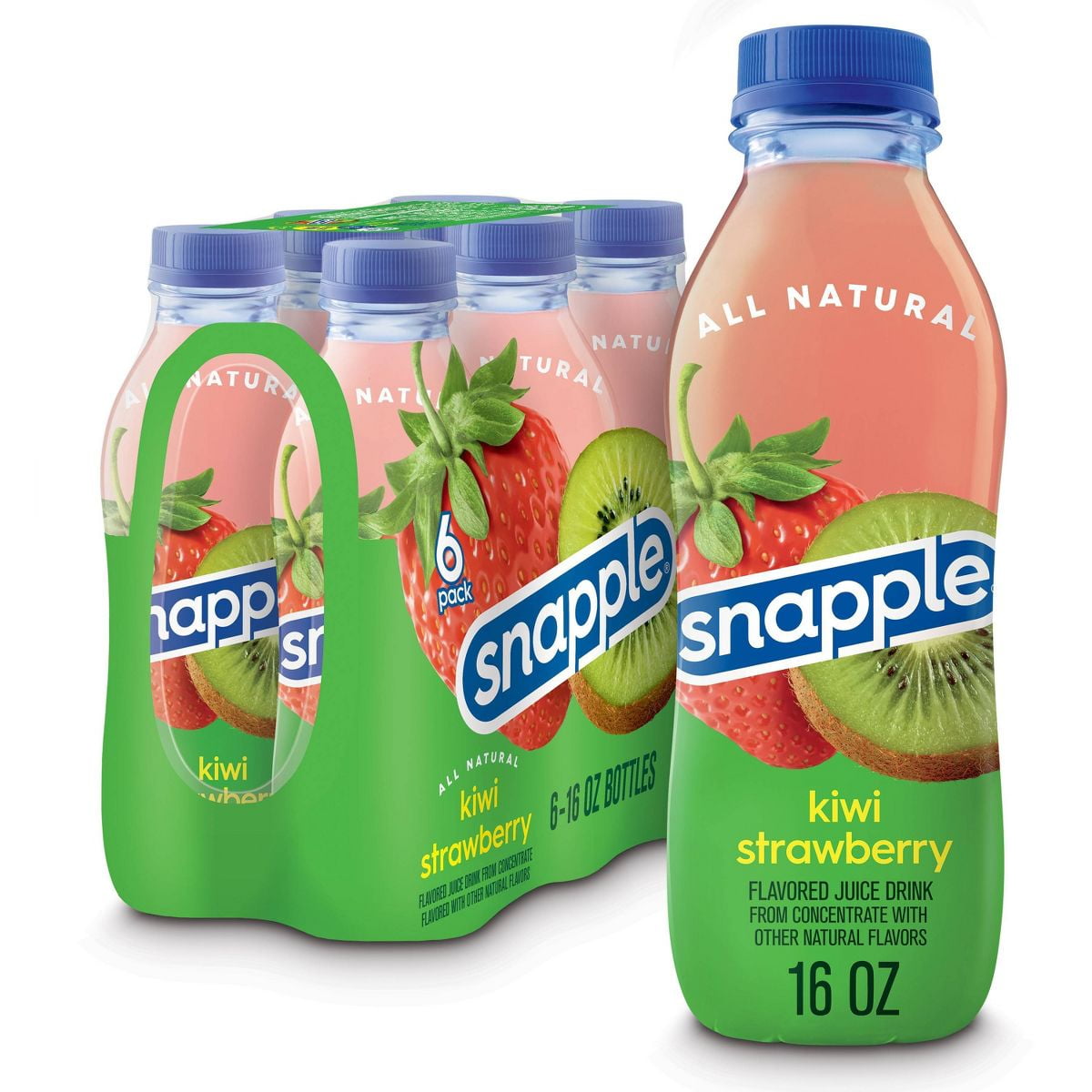 Snapple Kiwi Strawberry Juice Drink - 6pk/16 fl oz Bottles - Walmart.com