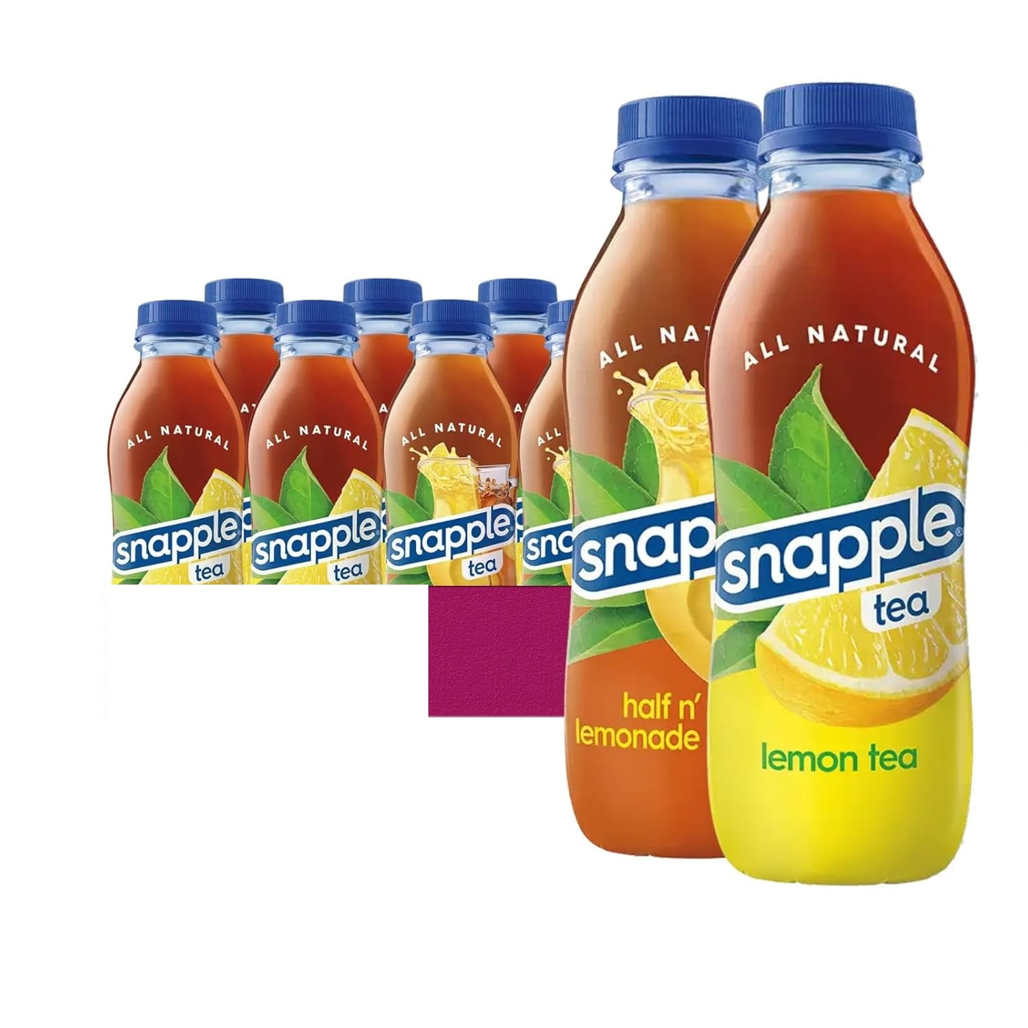 Snapple Lemon + Half n' Half All Natural Fruit Juice Drink,Gluten Free ...