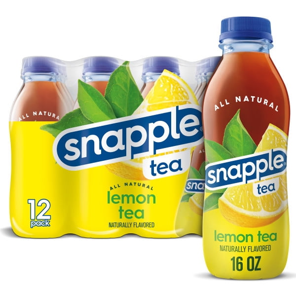 Snapple Lemon, Bottled Tea Drink, 16 fl oz, 12 Bottles - Walmart.com