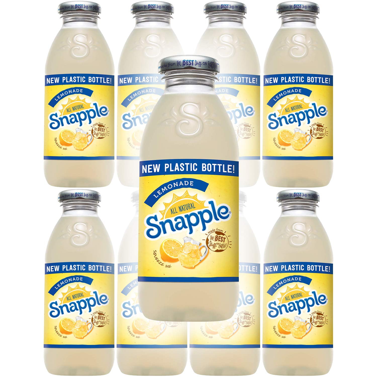 Snapple Lemonade, All Natural, 16 Fl Oz (Pack of 8, Total of 128 Fl Oz ...