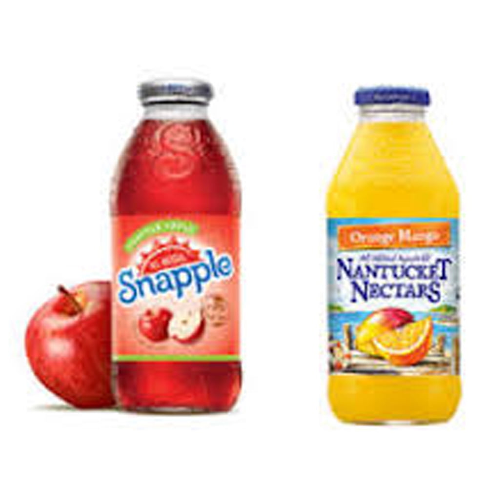 Snapple, Nantucket Nectars Variety Pack 12 Plastic Bottles, 6 Snapple ...