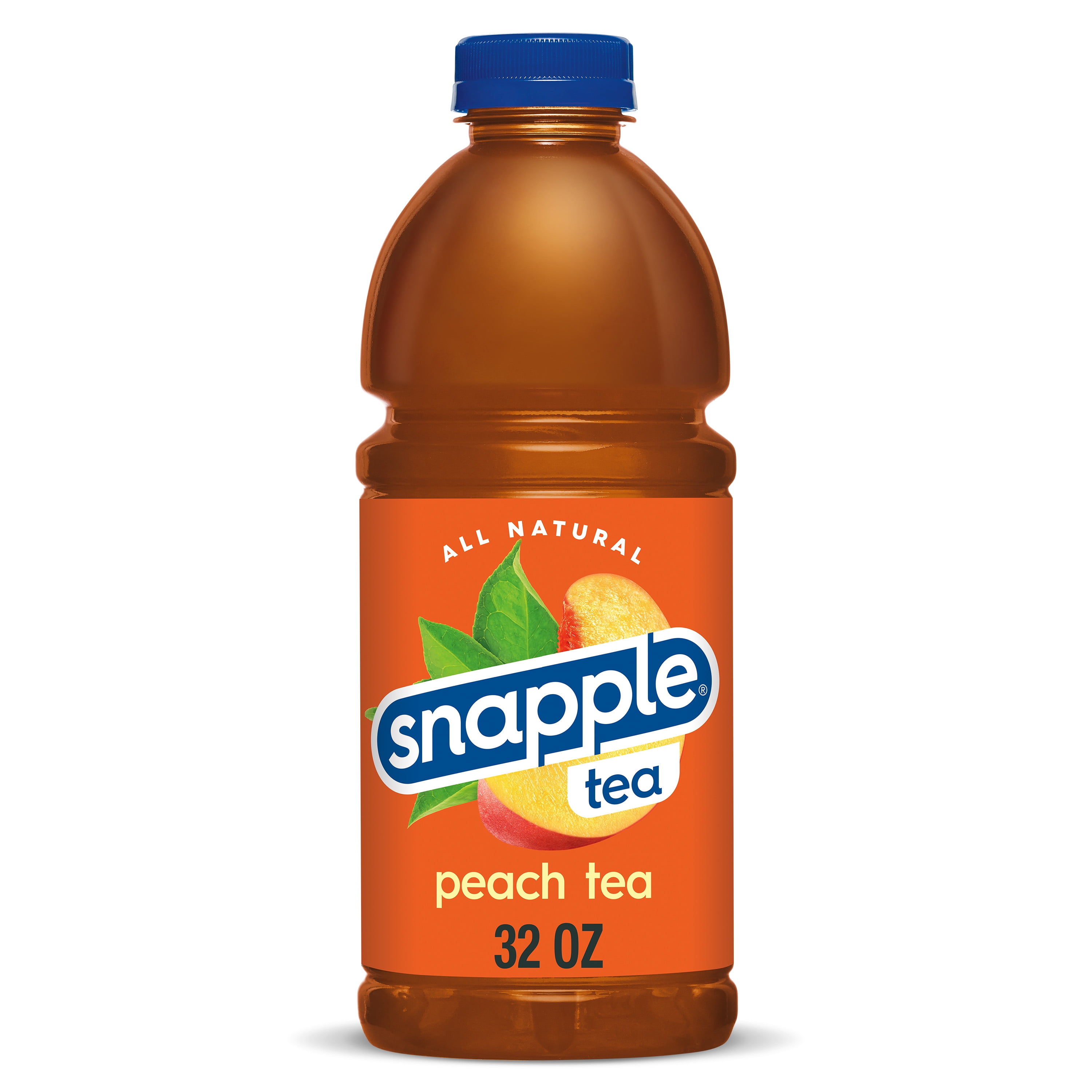 Snapple Peach Tea, 32 fl oz Bottled Black and Green Tea Drink with ...