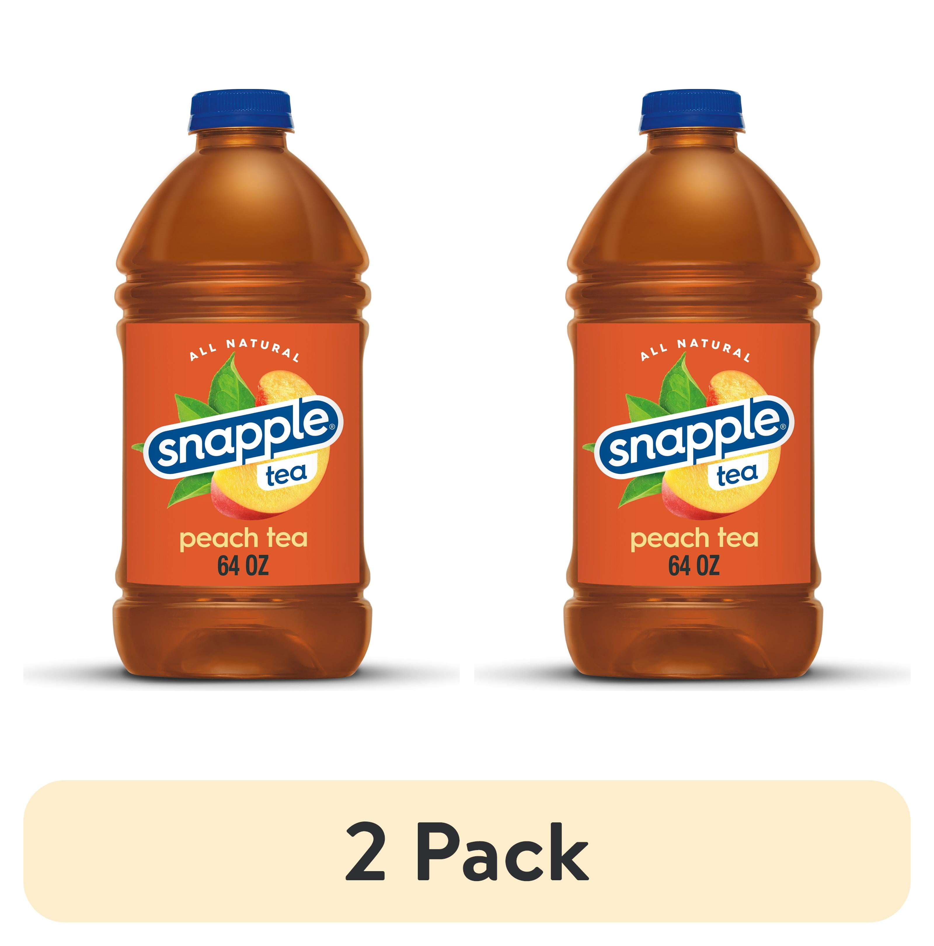 (2 pack) Snapple Natural Peach, Bottled Tea Drink, 64 fl oz - Walmart.com
